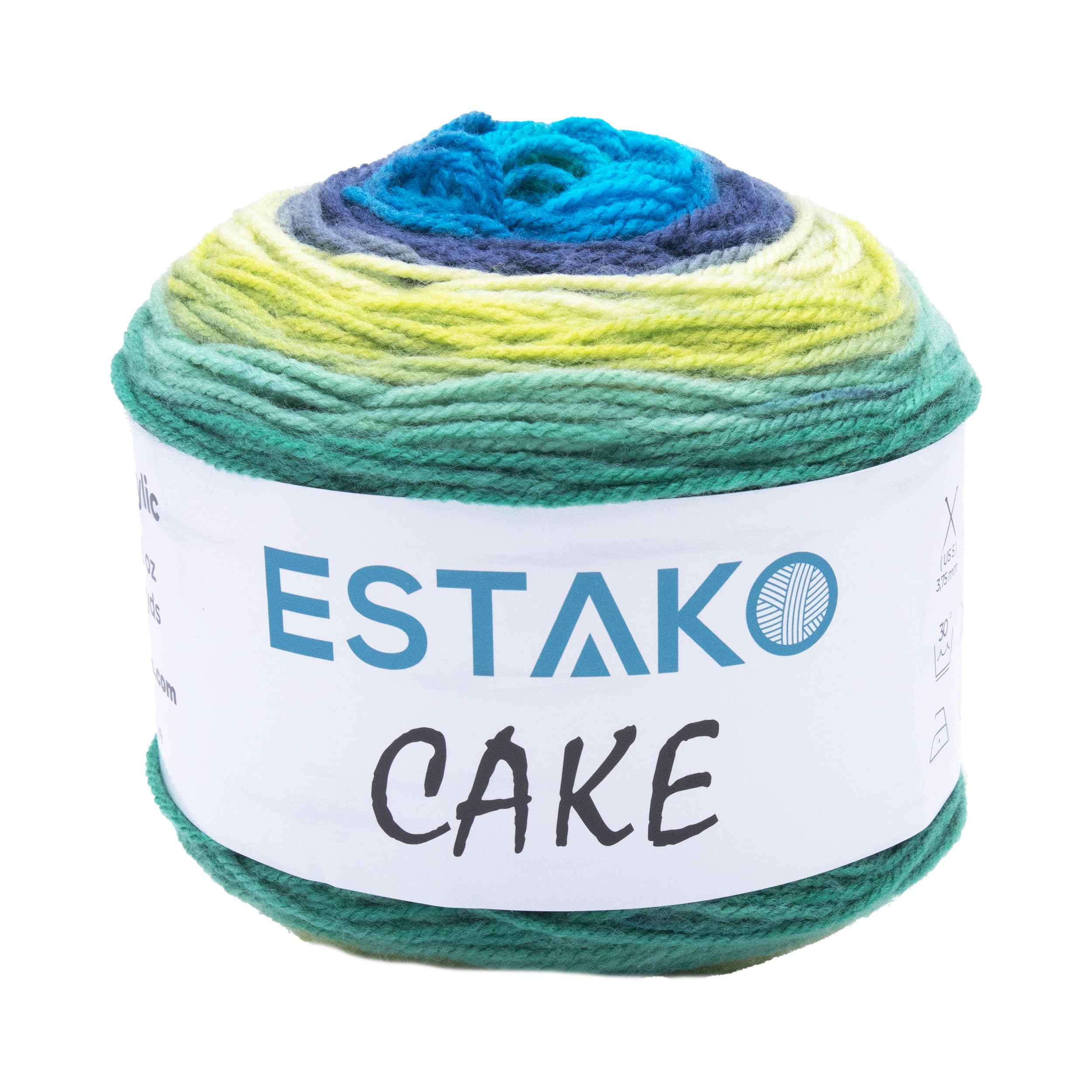 Amazon.com: Estako Cake 100% Acrylic Multicolor Yarn, DK - Light ...