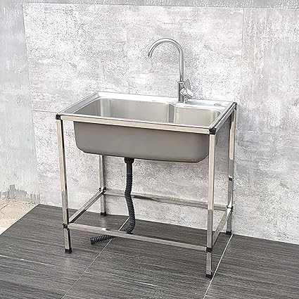 Stainless Steel Utility Sink, Utility Single Bowl Sink, Stainless Steel ...