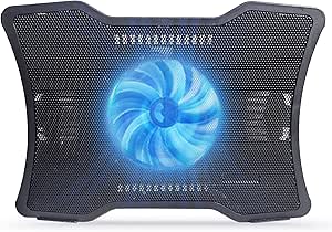 Amazon.com: HXBER Portable Laptop Cooler Laptop Cooling Base Single Fan ...