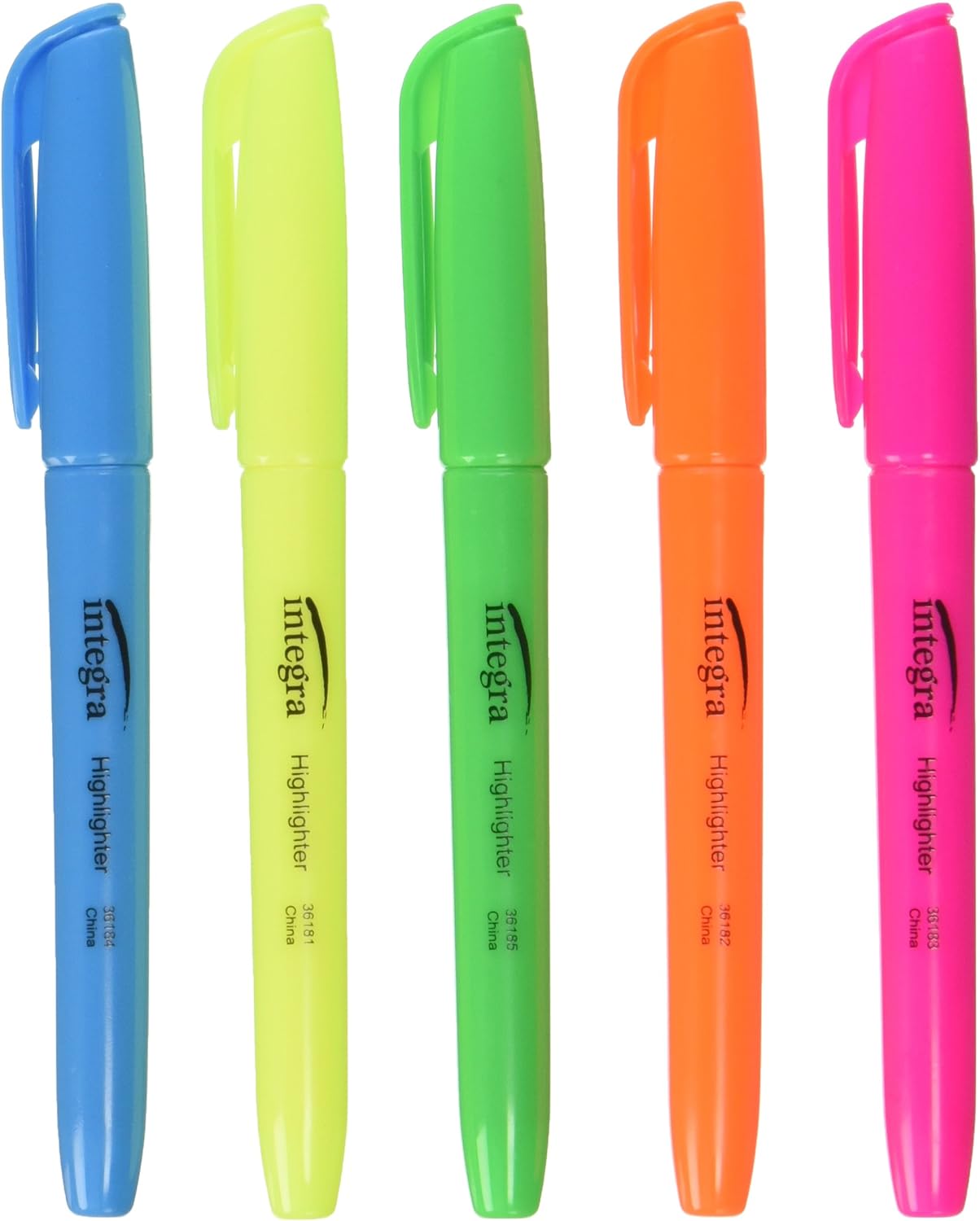 Amazon.com : Integra Pen Style Highlighter, Chisel Point,5/Set ...