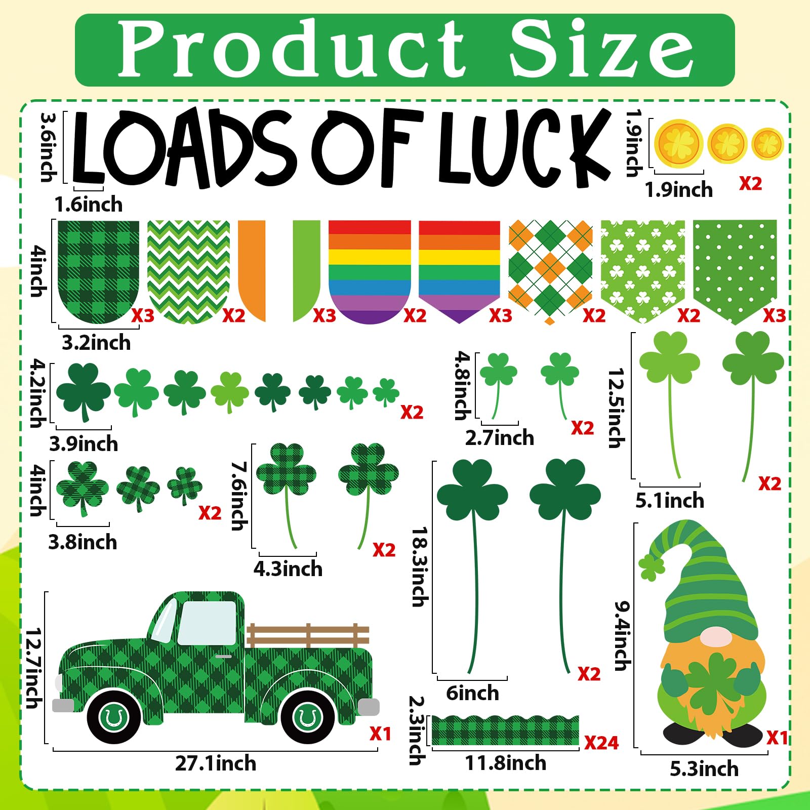 Snapklik.com : ZOiiWA 124 Pcs St Patricks Day Bulletin Board Decoration ...