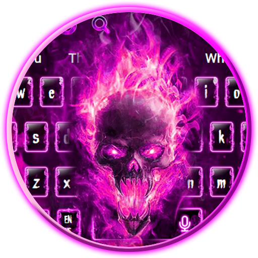 Pink Fire Skull