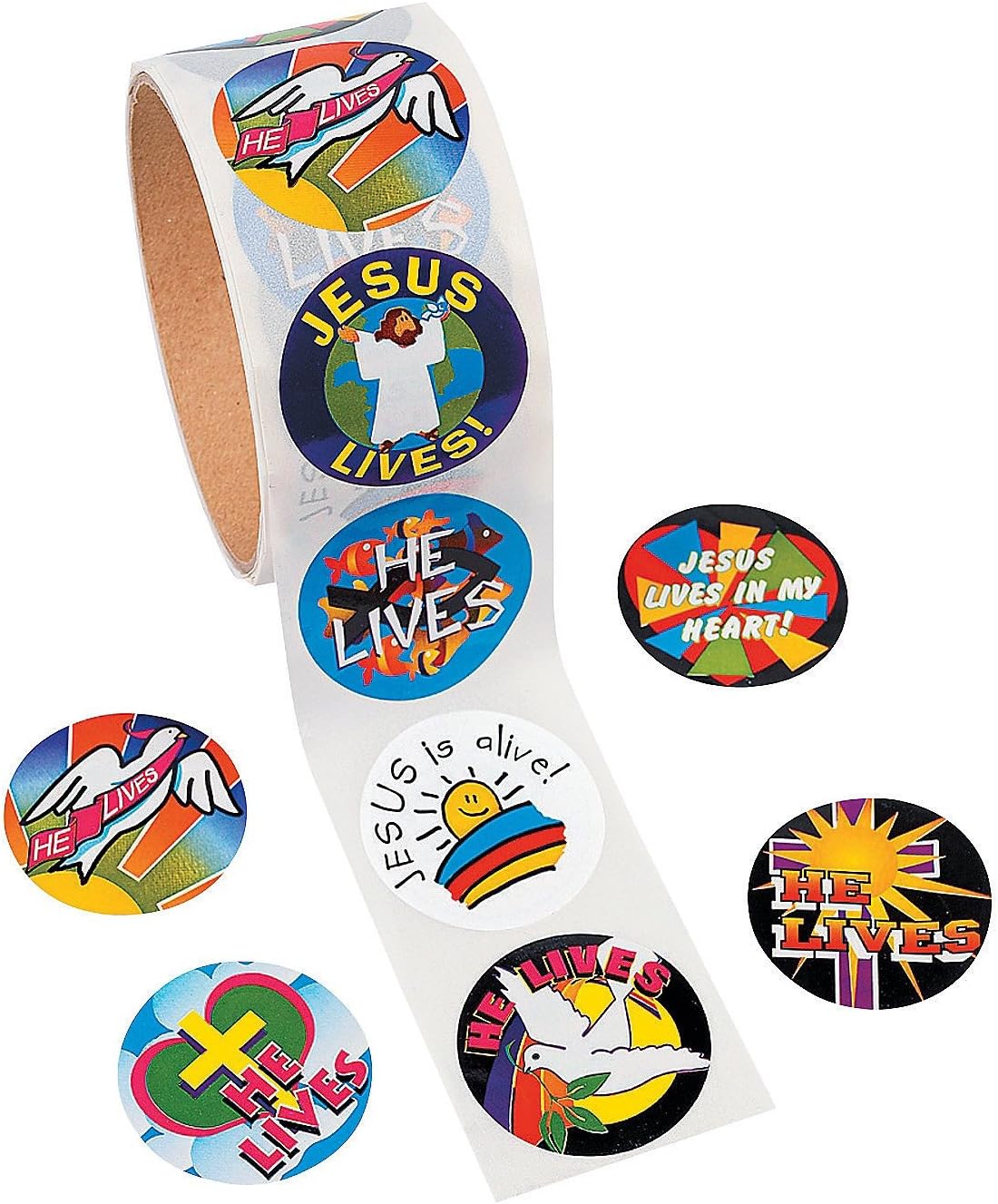 Amazon.com: Fun Express - He Lives! Stickers (100pc) for Easter ...