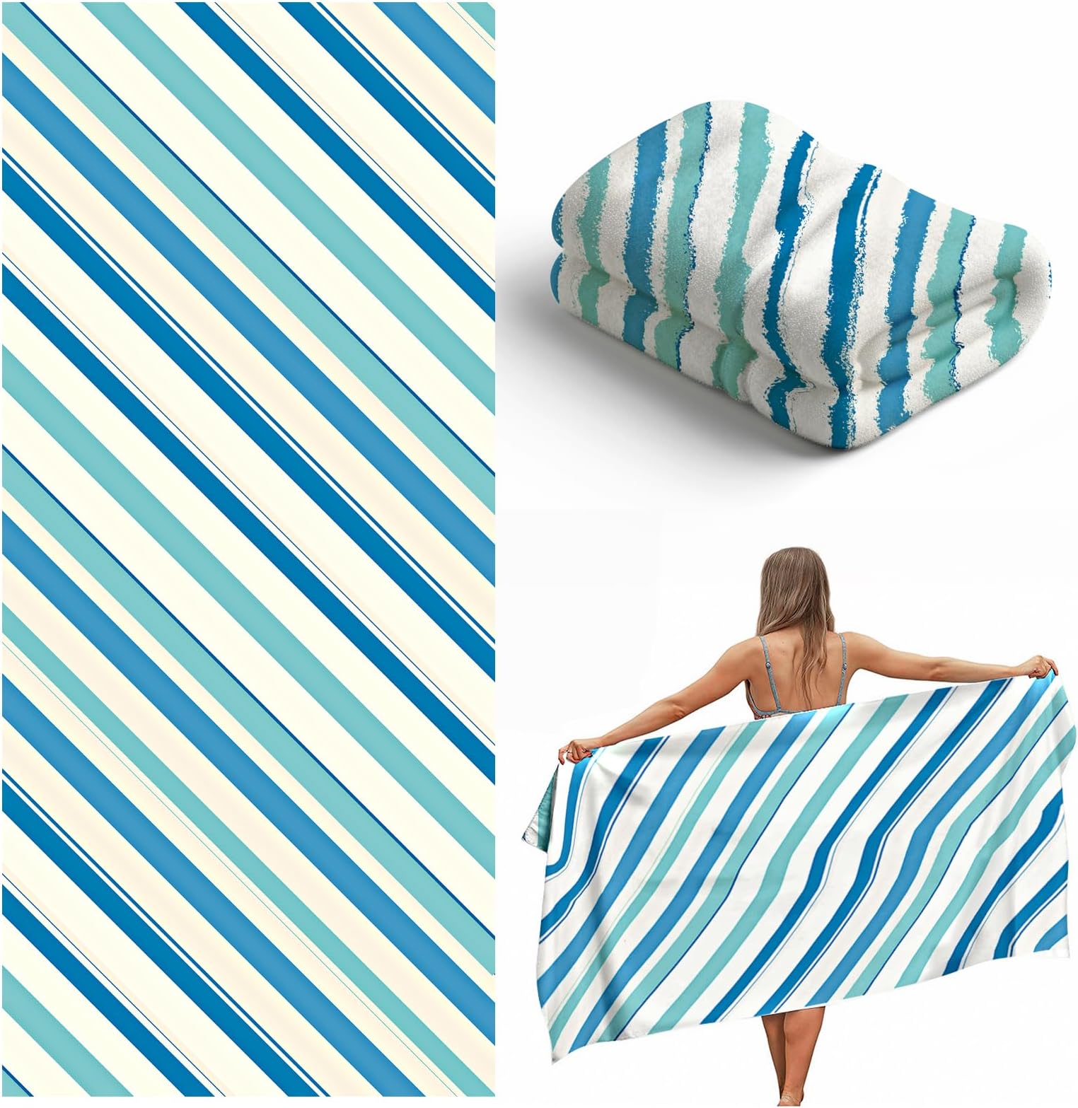 Amazon.com: LWuuywa Beach Towel 30"x60" Microfiber Beach Towels for ...
