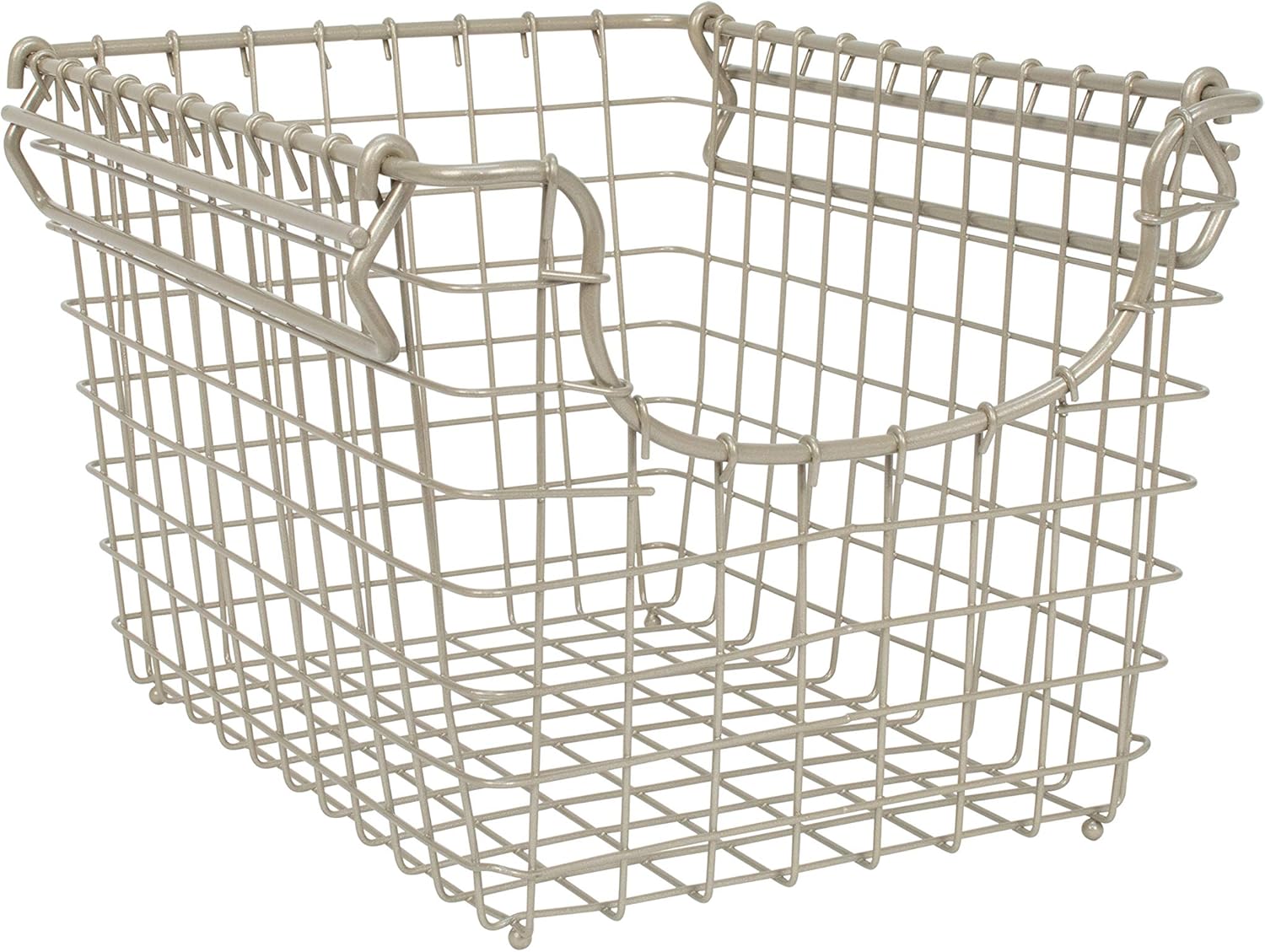 Amazon.com - Spectrum Diversified Scoop Stackable Wire Storage Basket ...