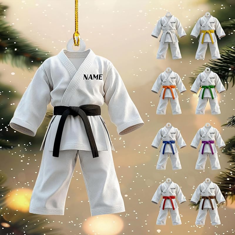Amazon.com: LASFOUR Personalized Karate Ornaments for Christmas Tree ...