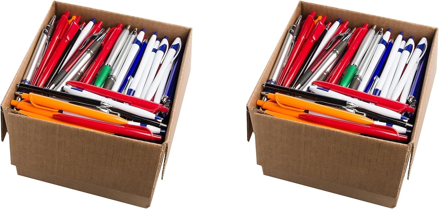 Office Supplies (5lb Ballpoint Pens Bulk Click Black Ink Retractable ...