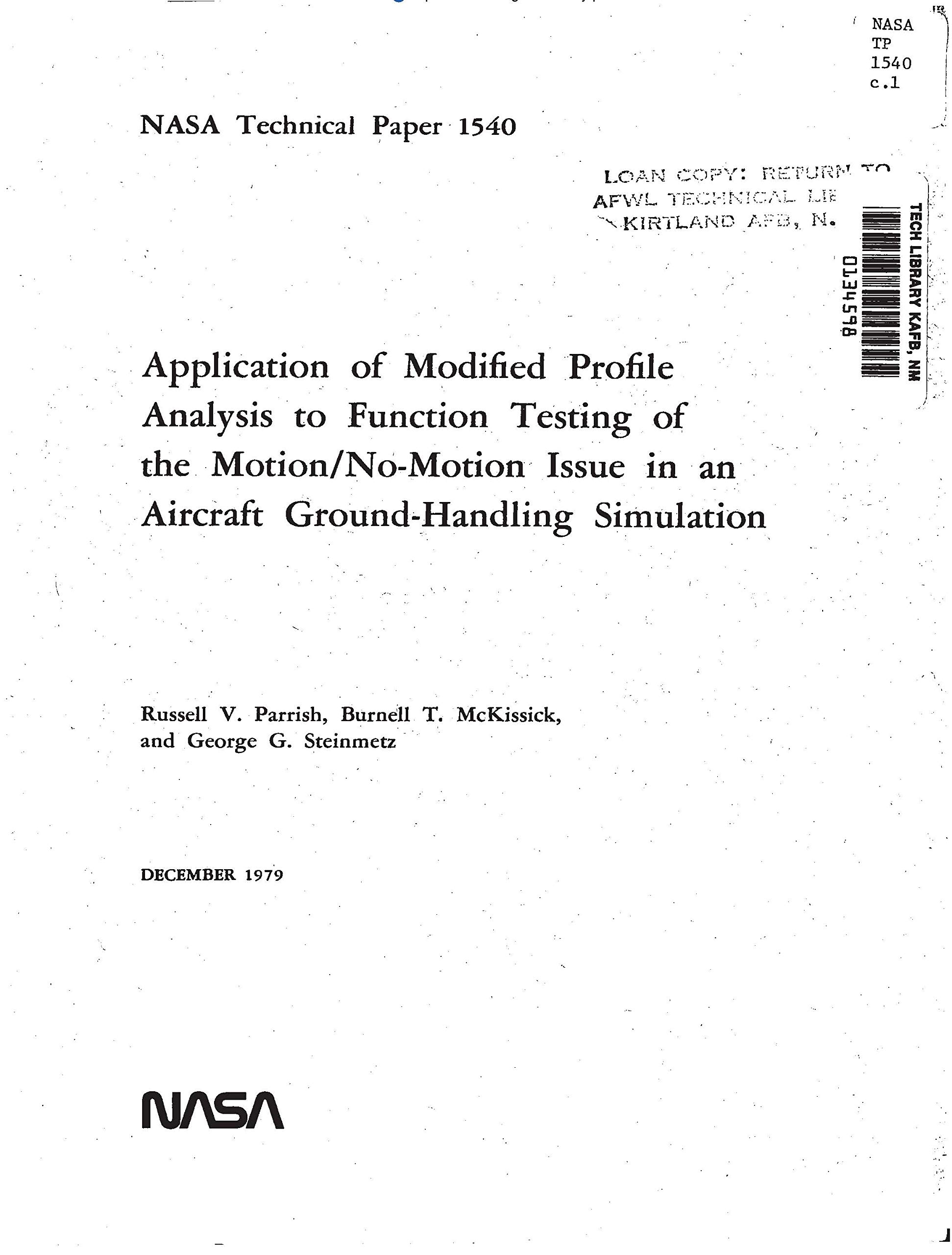 Buy Application Of Modified Profile Analysis To Function Testing Of The