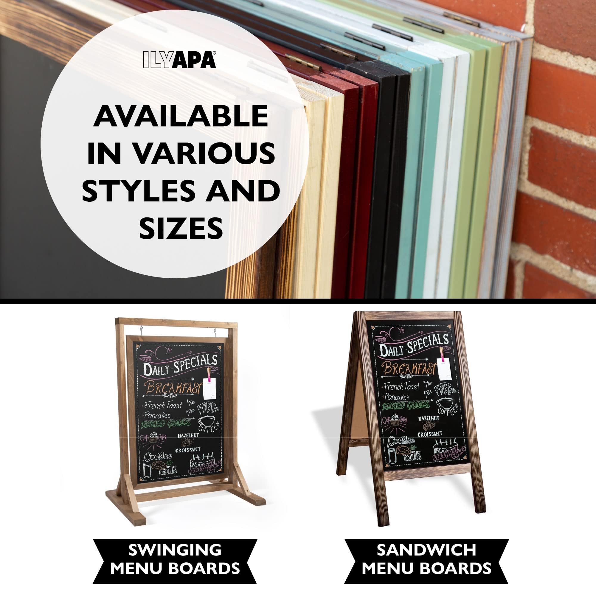 Snapklik.com : Ilyapa Rustic Double Sided Swinging Chalkboard Sidewalk ...