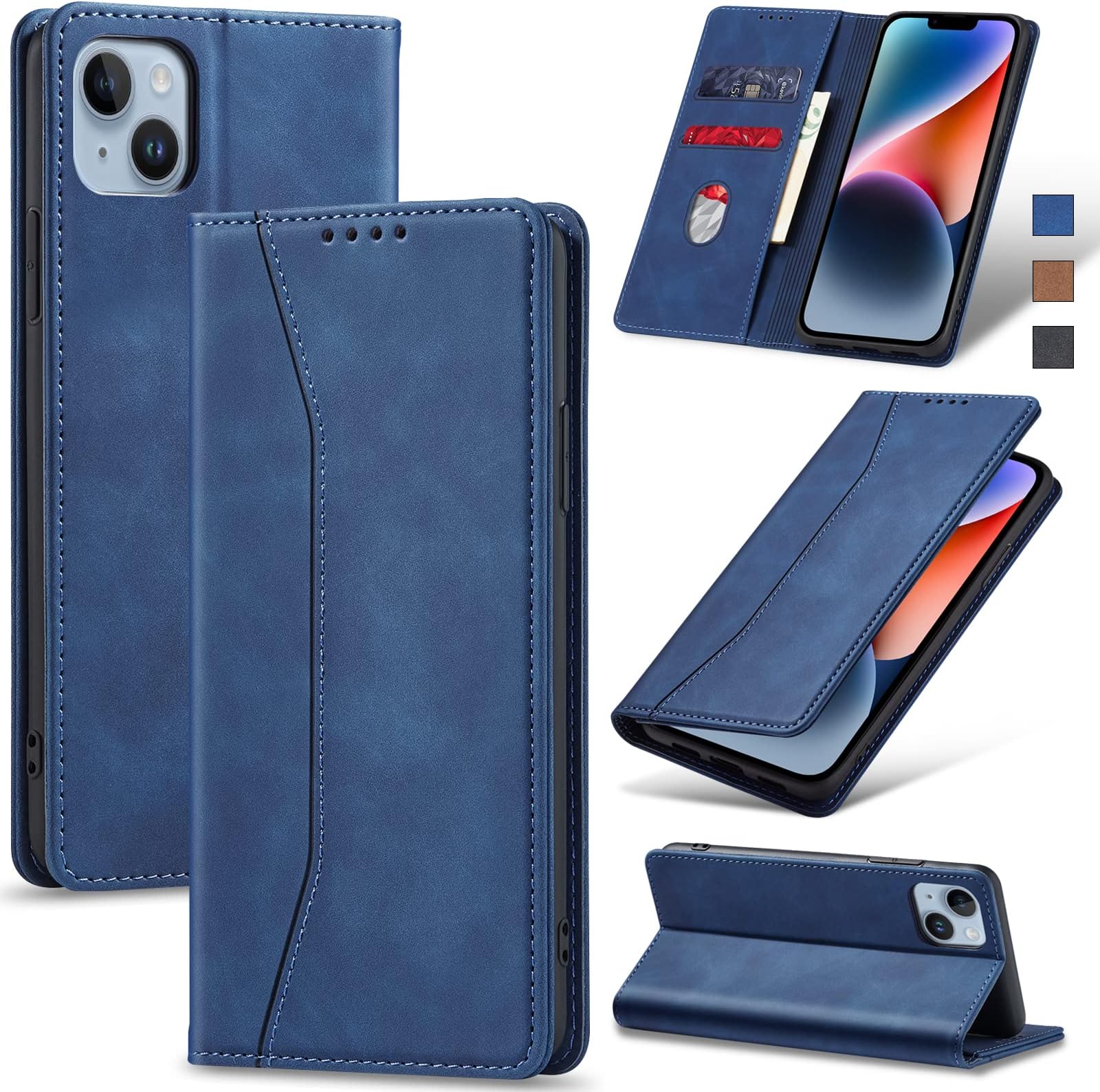Amazon.com: Jasonyu Flip Wallet Case for iPhone 14 Pro 5G,Leather ...