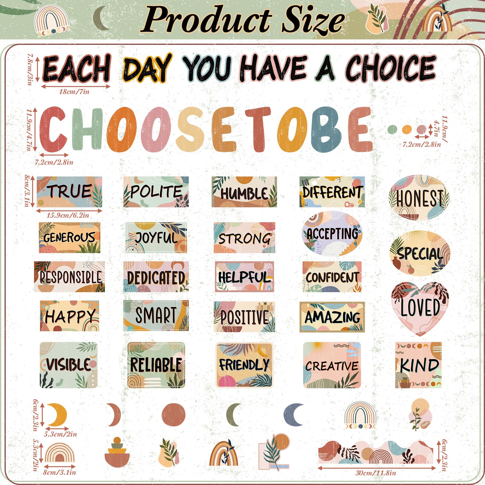 Snapklik.com : Boho Motivational Bulletin Board Classroom Decorations ...