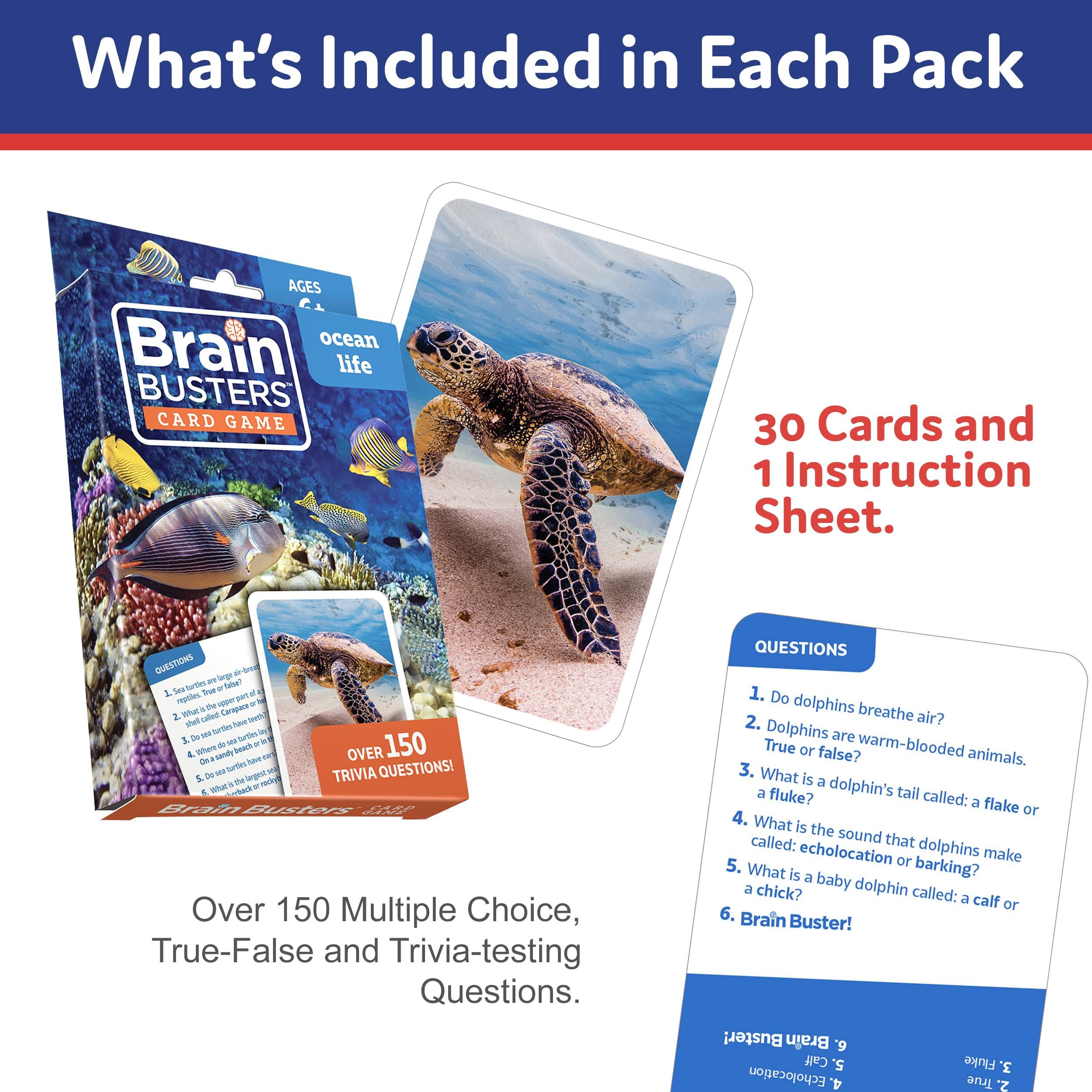 Snapklik.com : Brain Busters Card Game For Kids, Family Trivia Game Bundle