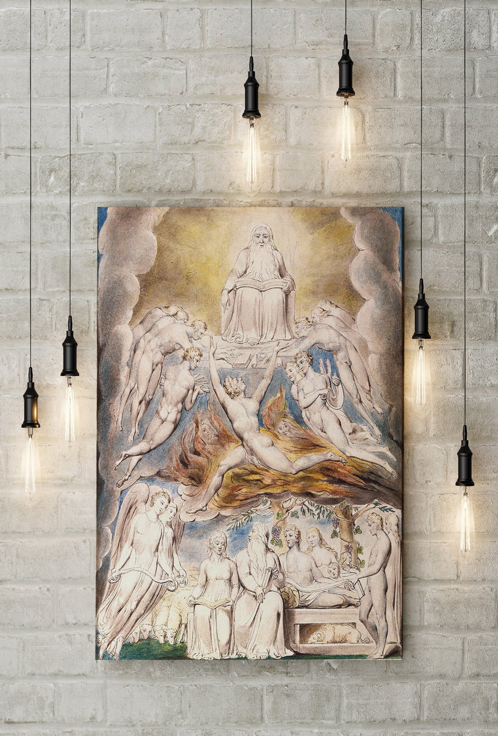 William Blake Paintings Collection - Satan Before the Throne of God ...