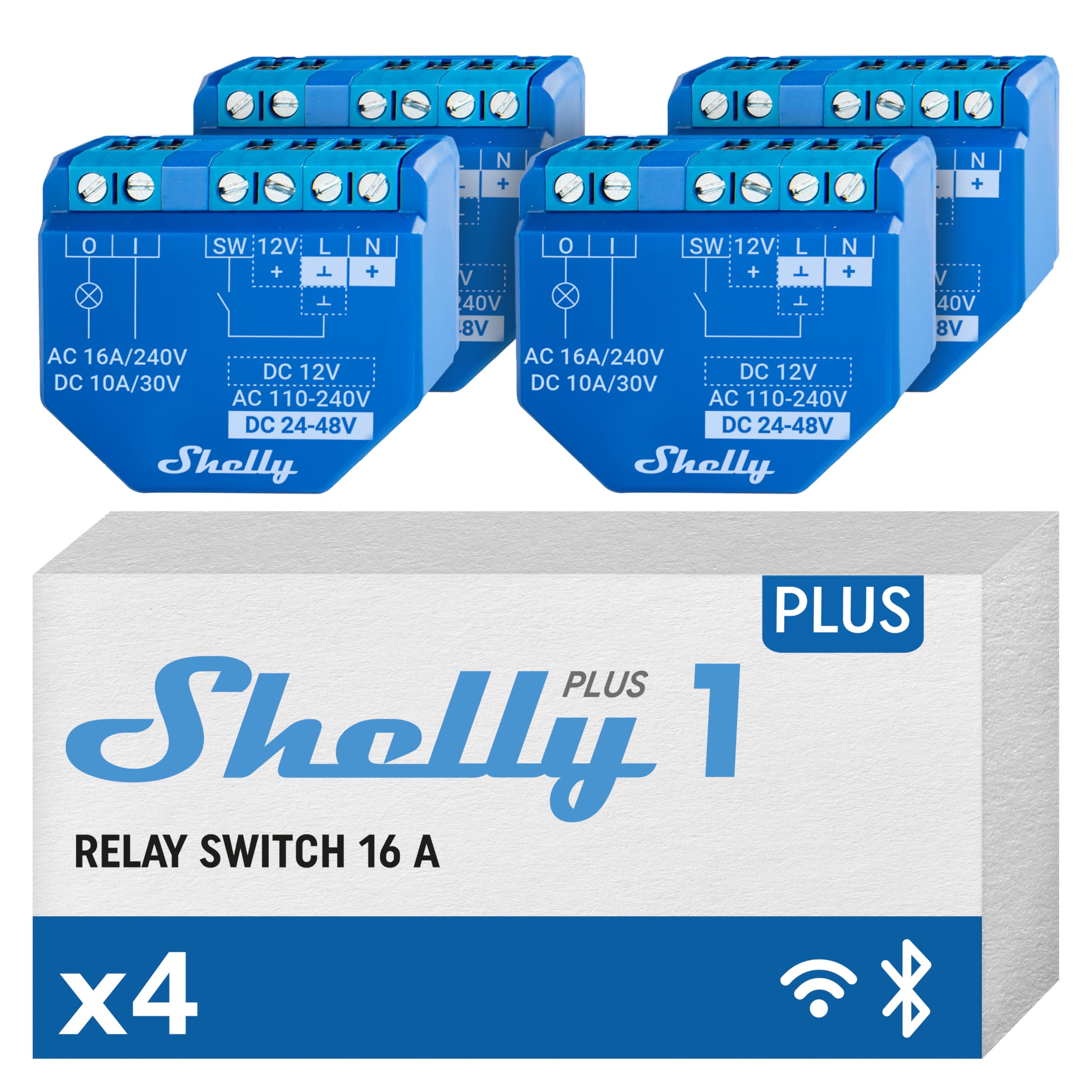 Shelly Plus 1 | Wlan & Bluetooth Smart Relais Schalter | Hausautomation ...