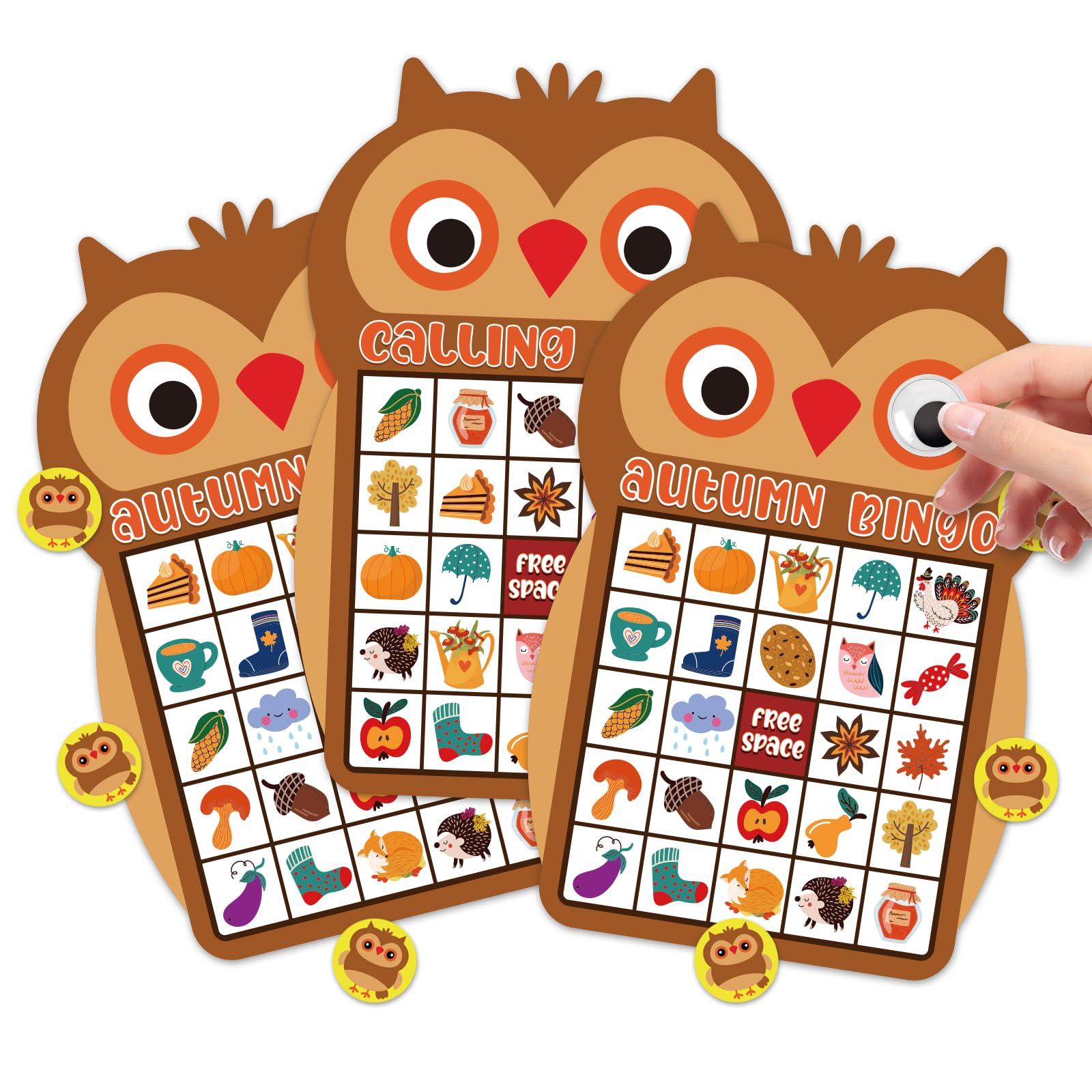 Amazon.com: SICOHOME Fall Bingo Cards for Kids 26 Players Thanksgiving ...