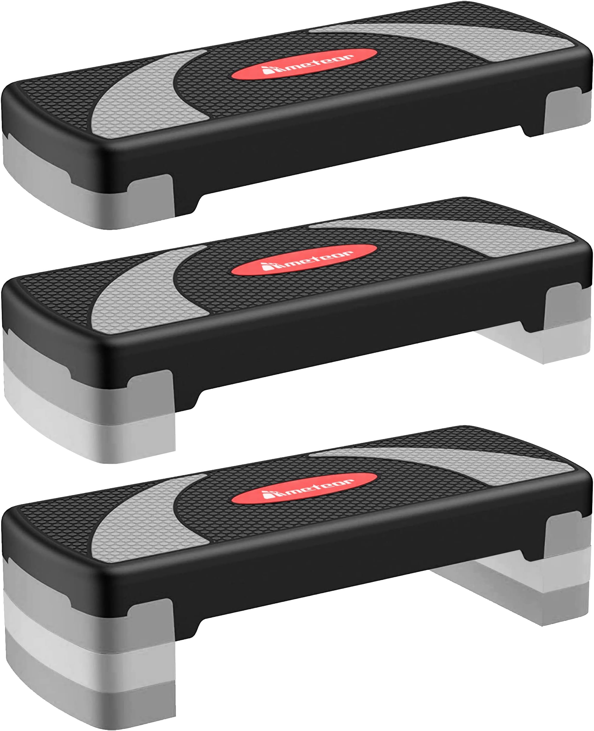 METEOR Aerobic Step Platform – Three Level Adjustable Stepper (10cm ...