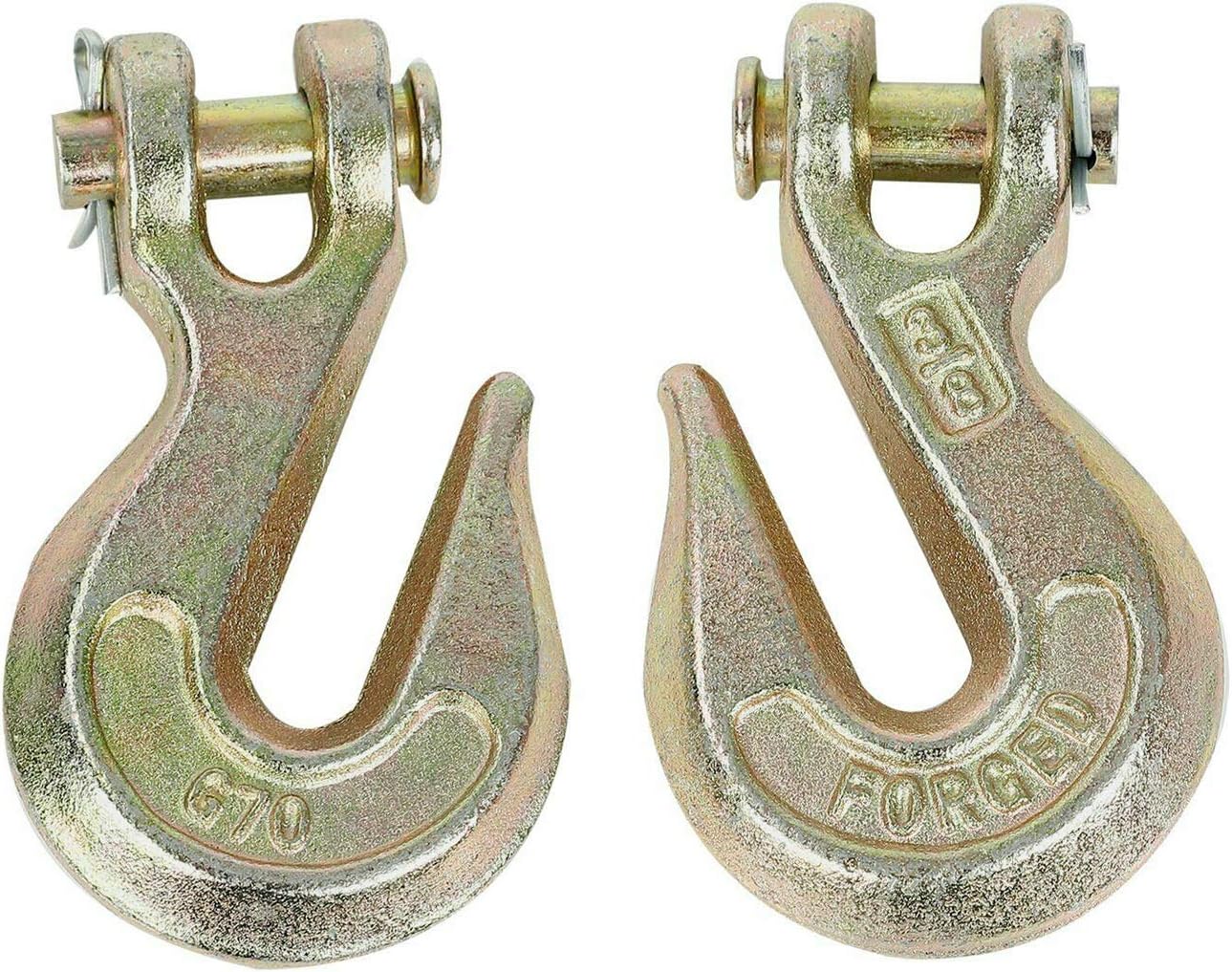 Amazon.com: LucaSng 2Pcs 3/8 Inch Clevis Grab Hooks Grade 70 Transport ...