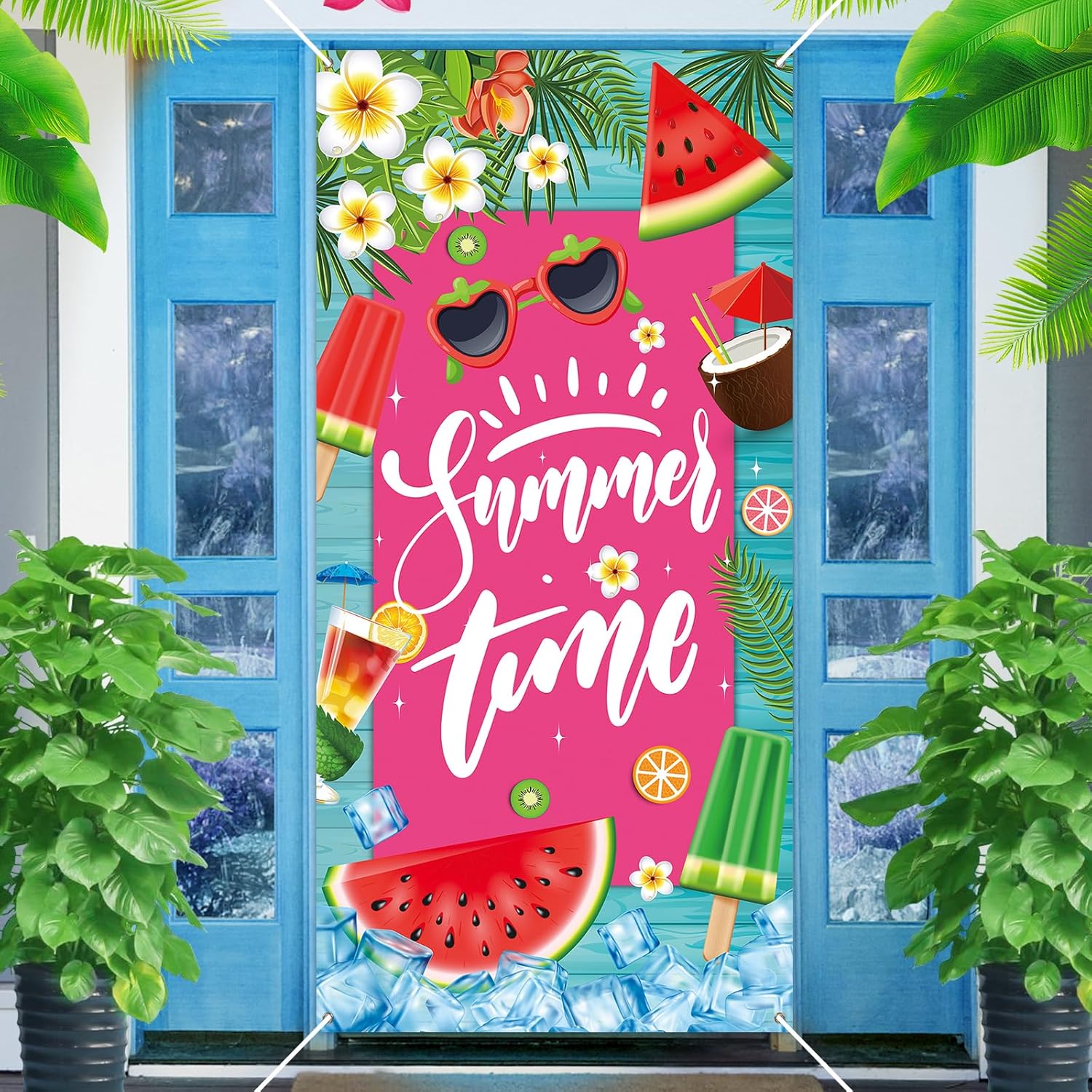 Amazon.com: Summer Time Door Banner for Summer Party Decorations, 6x2 ...
