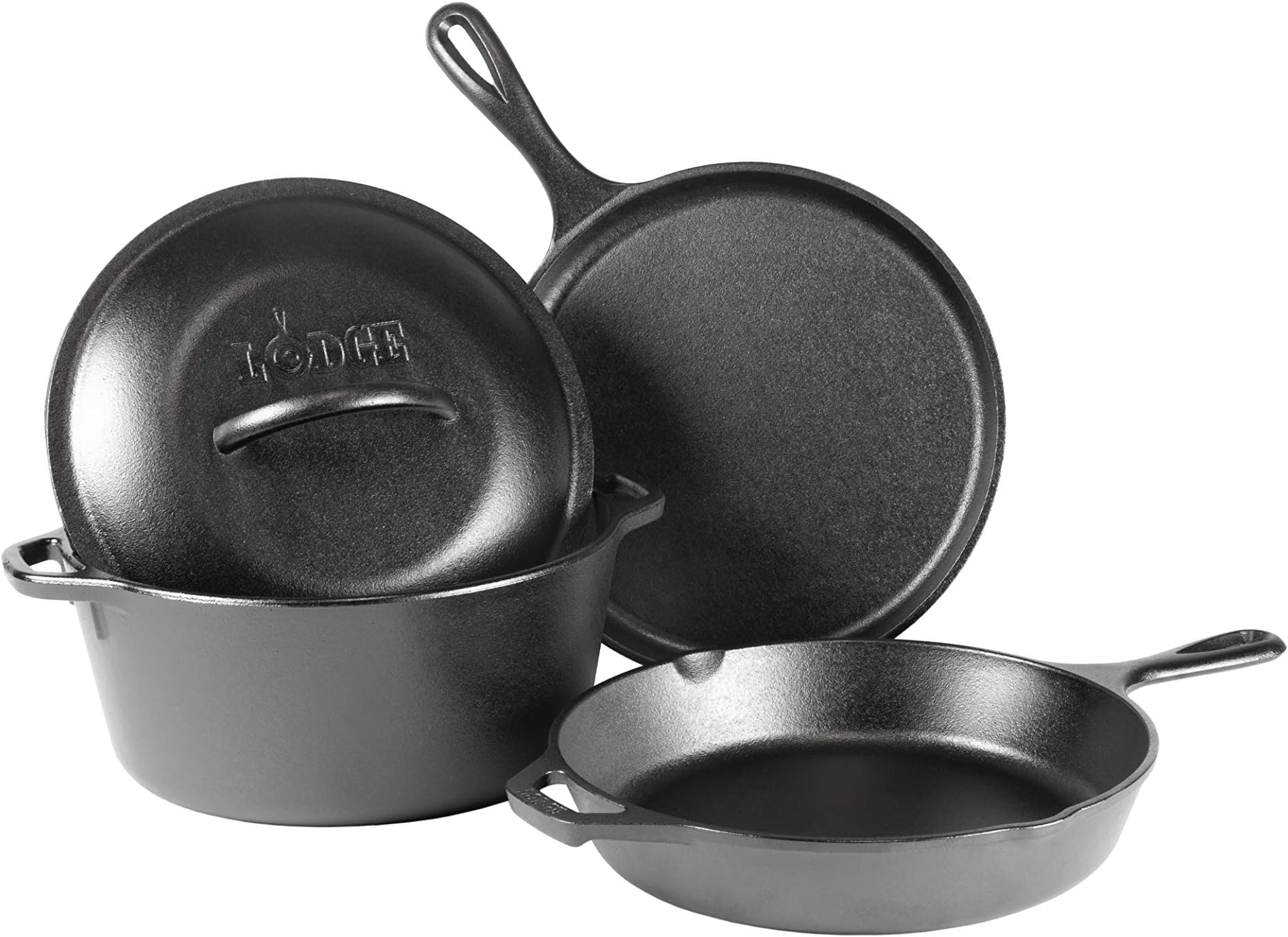 Amazon.com: MegaChef Assorted Pre-Seasoned OVEN SAFE, Cast Iron ...