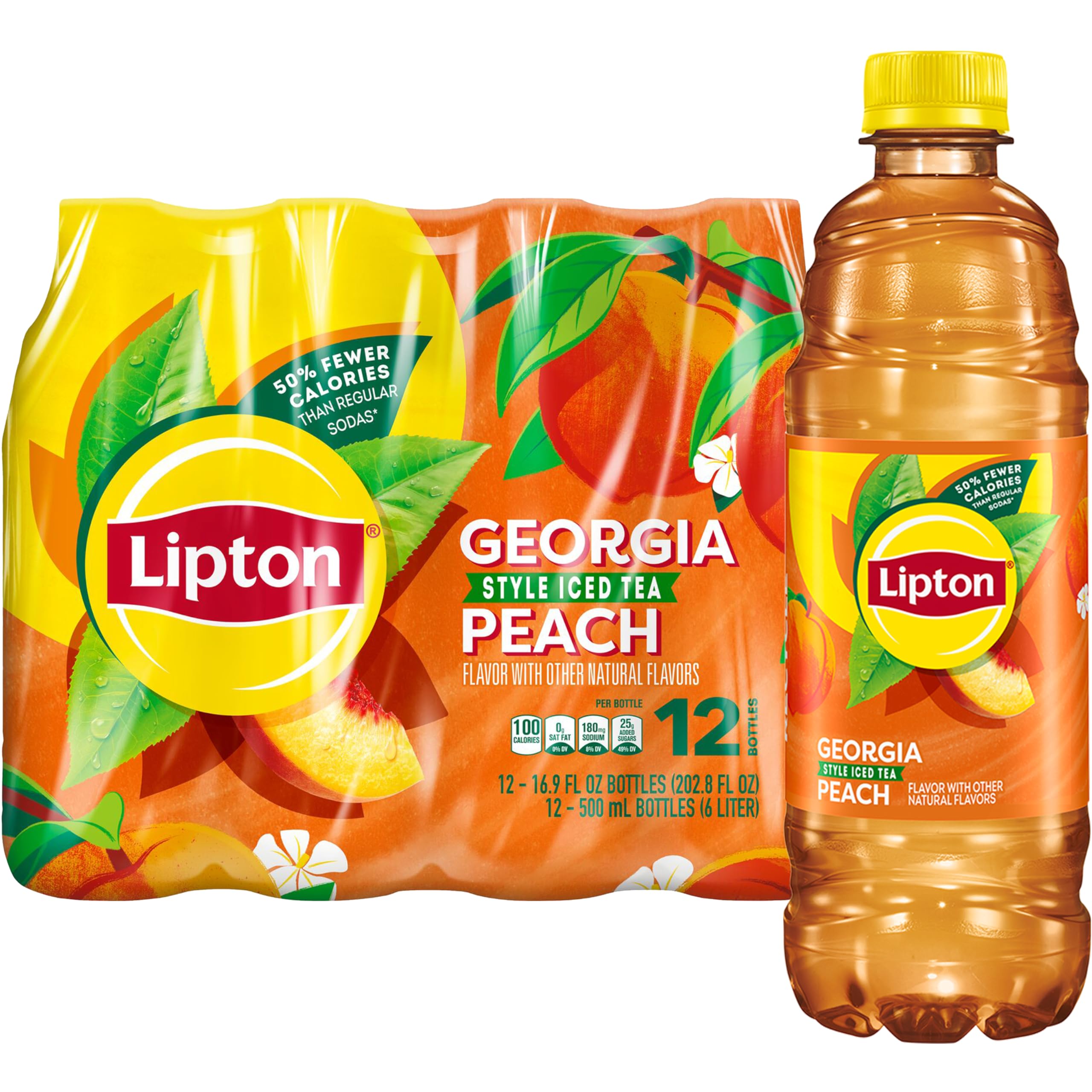 Amazon.com: Lipton Peach Iced Tea, 16.9 Fl Oz Bottles (Pack of 12)