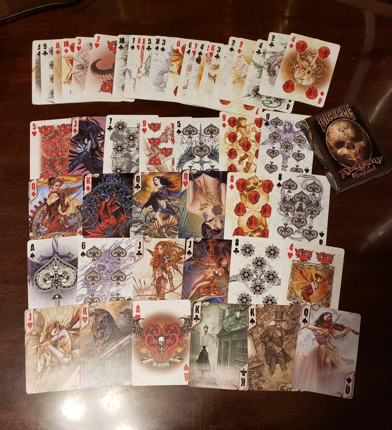 Amazon.com: Lot 3 Deck Bicycle Fantasy Art Pack Favole Alchemy II Anee ...