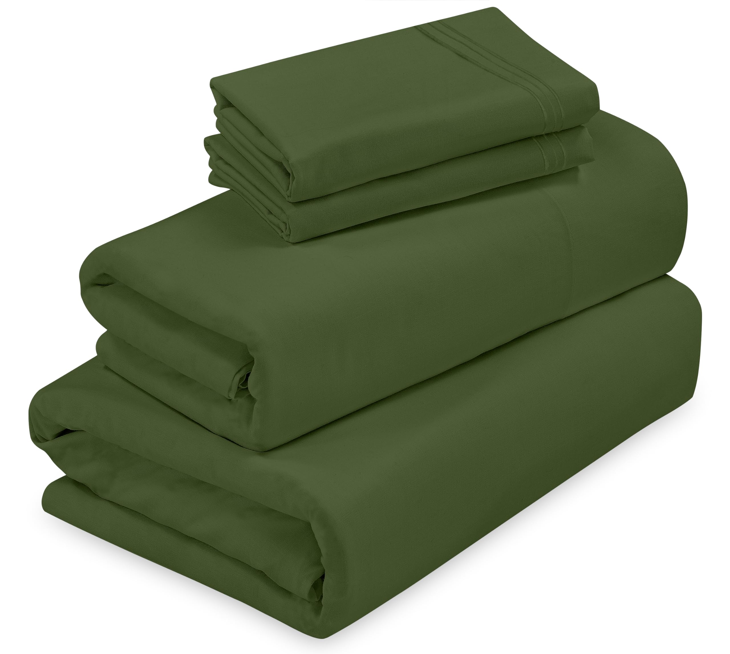 ROYALE LINENS - 4 Piece Queen Bed Sheet - Soft Brushed Microfiber 1800 ...