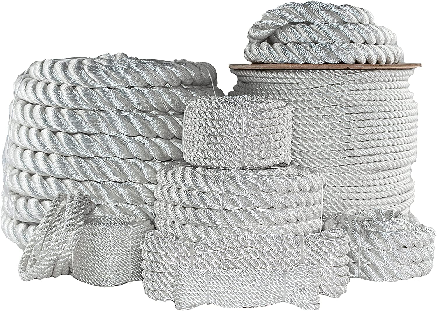 Amazon.com: Hercules Bulk Ropes Solid Braid Nylon Rope (5/8"", 100, FT ...