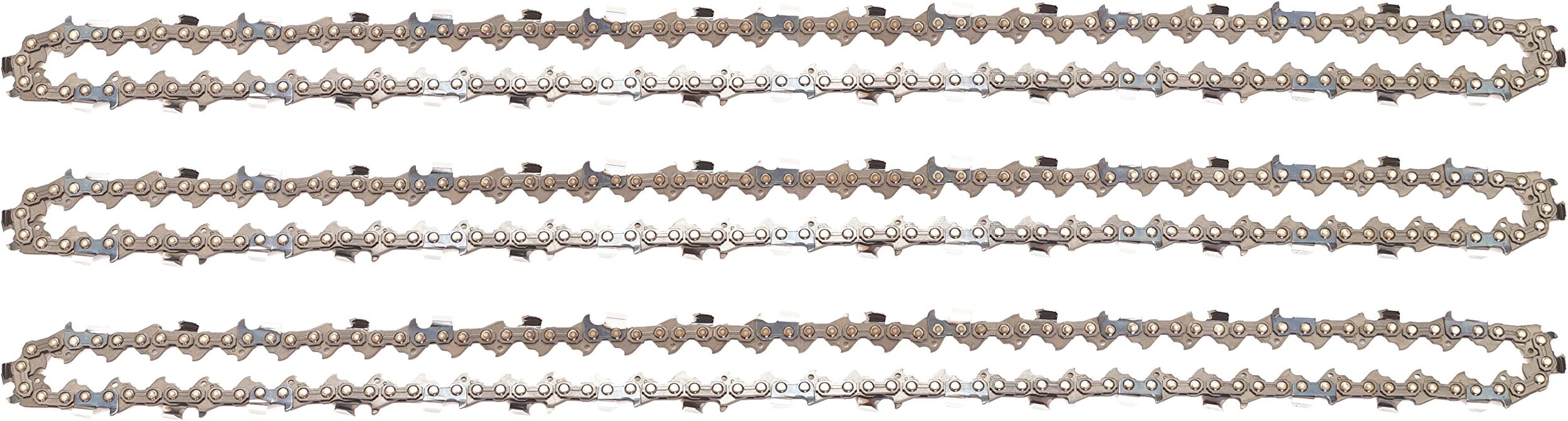 3 tallox Chaînes de tronçonneuses à gouges carrées 3/8" 1,6 mm 72 ...