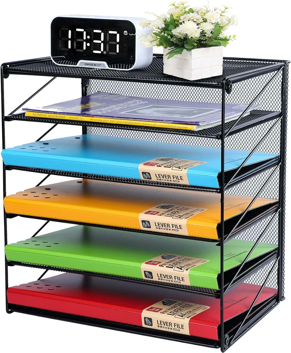 Amazon.com: OUTWOLF Desk Organizer, 6 Tier Paper Letter Tray Organizer ...
