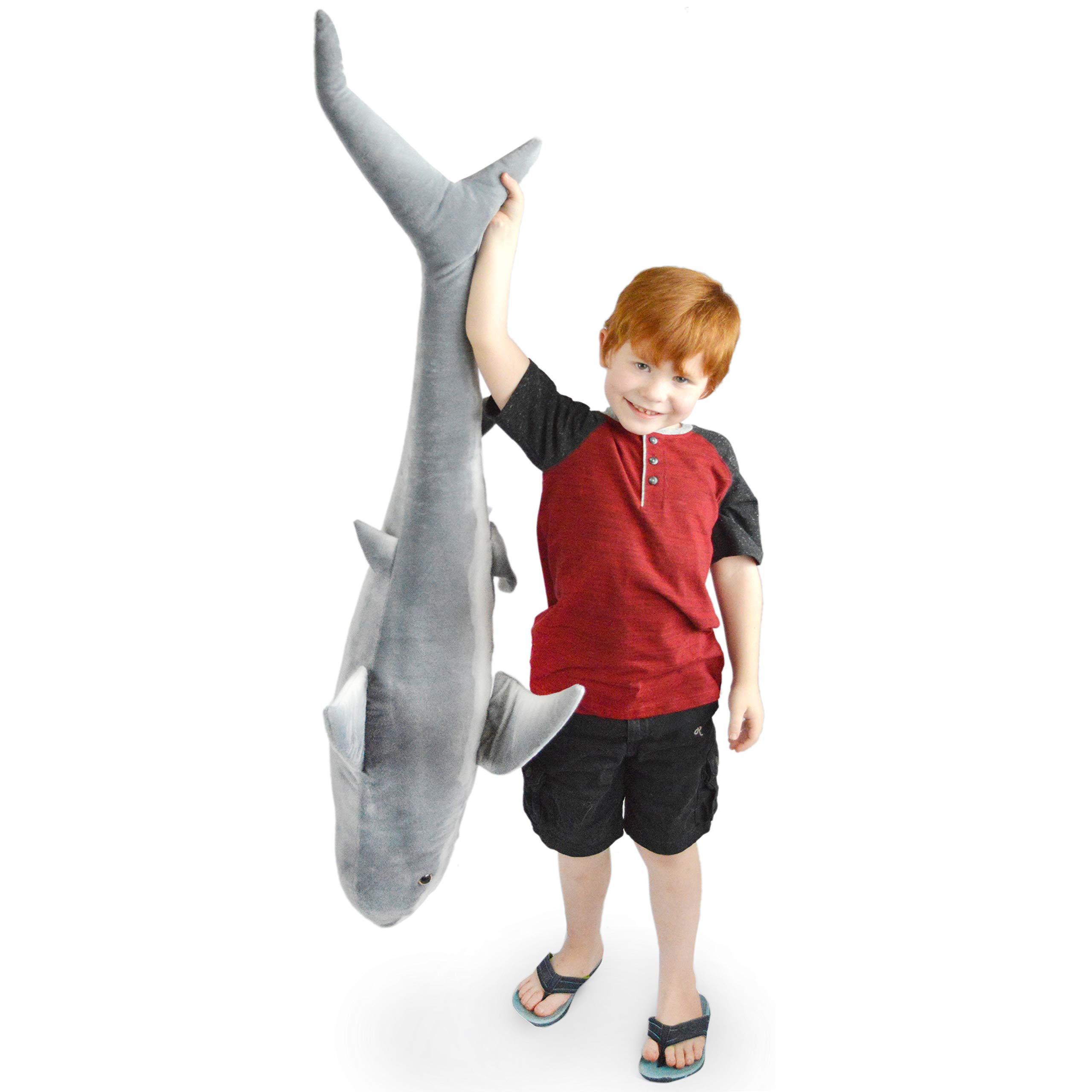 Buy Kiki The Great White Shark - 4 1/2 Foot Long Big Stuffed Animal ...