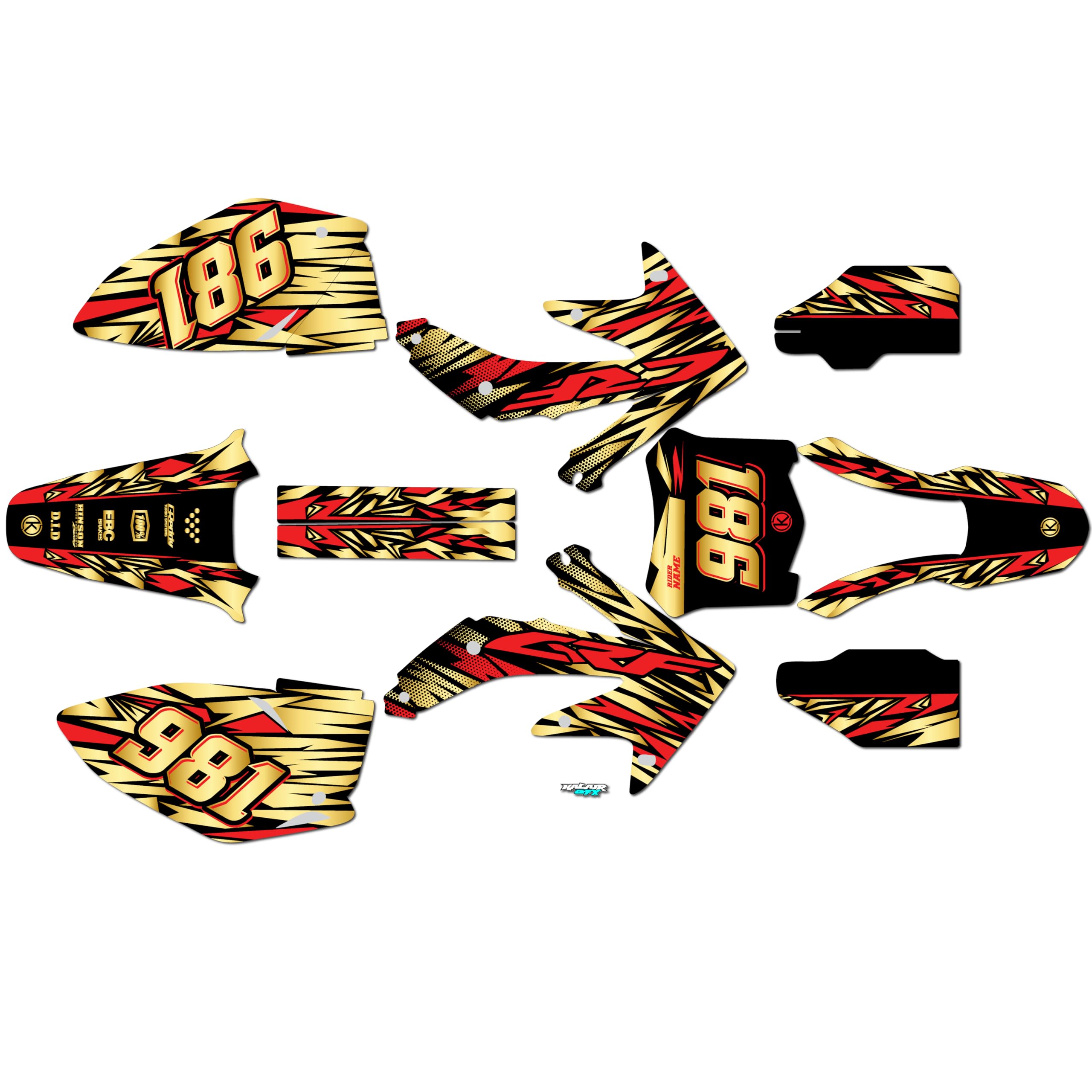 Amazon.com: Kalair GFX Graphics Kit for Honda CRF 450R (2008) Twitch ...