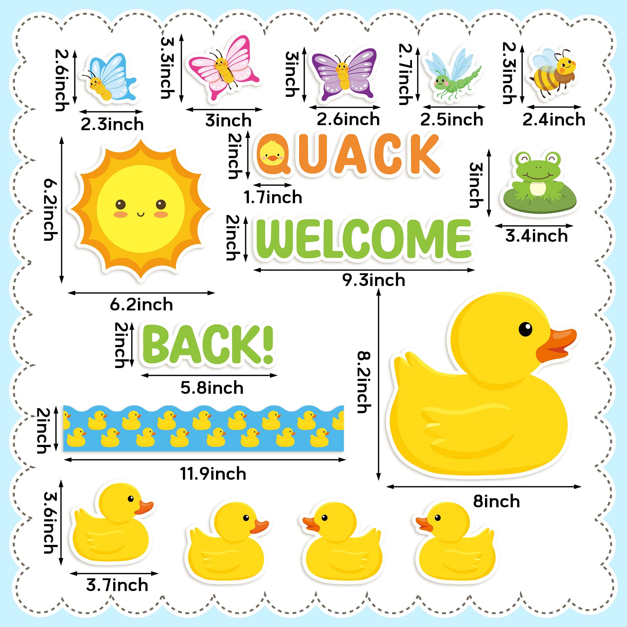 Snapklik.com : AsodSway 120Pcs Duck Bulletin Board Back To School ...