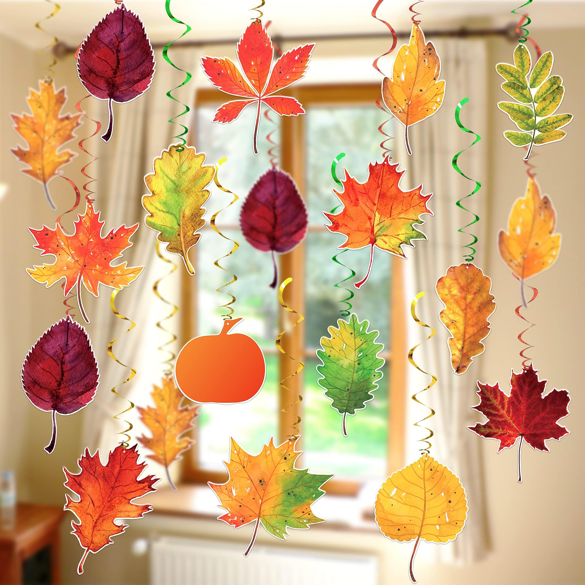 Amazon.com: Fall Decorations Autumn Thanksgiving Decoration Maple Leaf ...