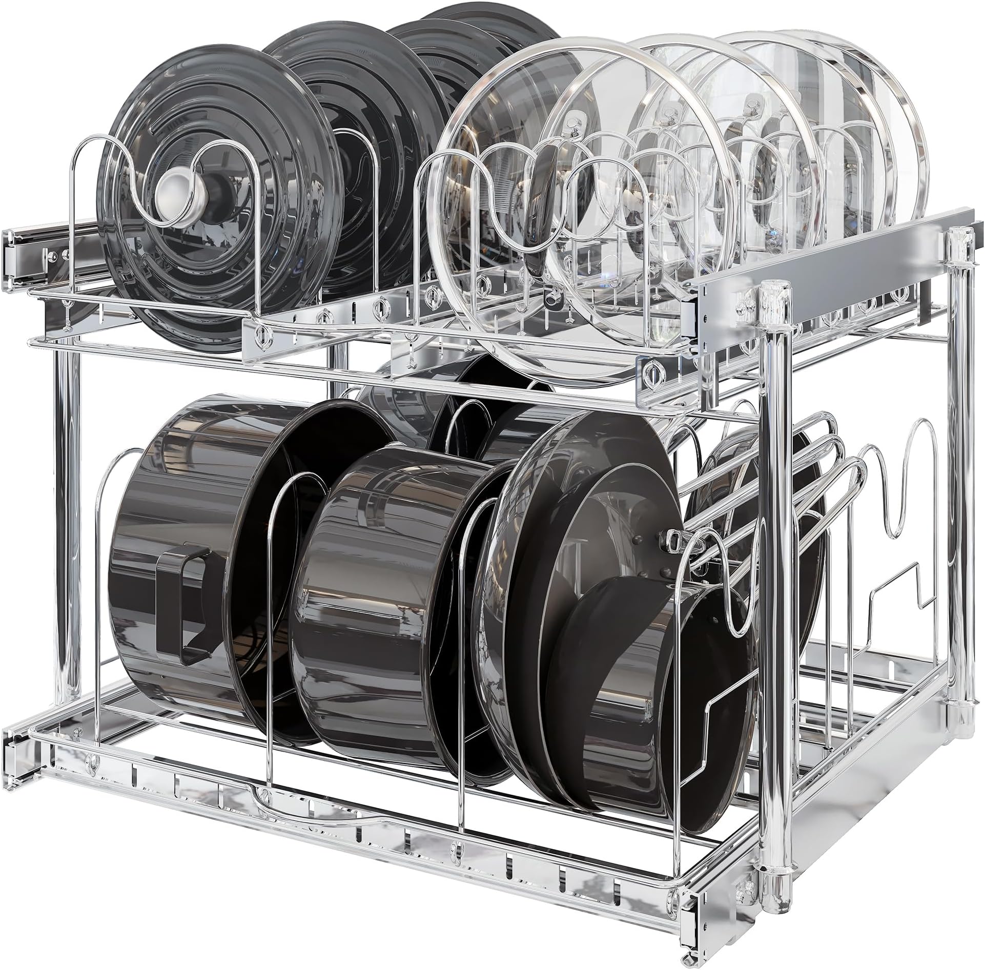 Amazon.com - WOODWORD Pots and Pans Organizer Under Cabinet, Pull Out ...