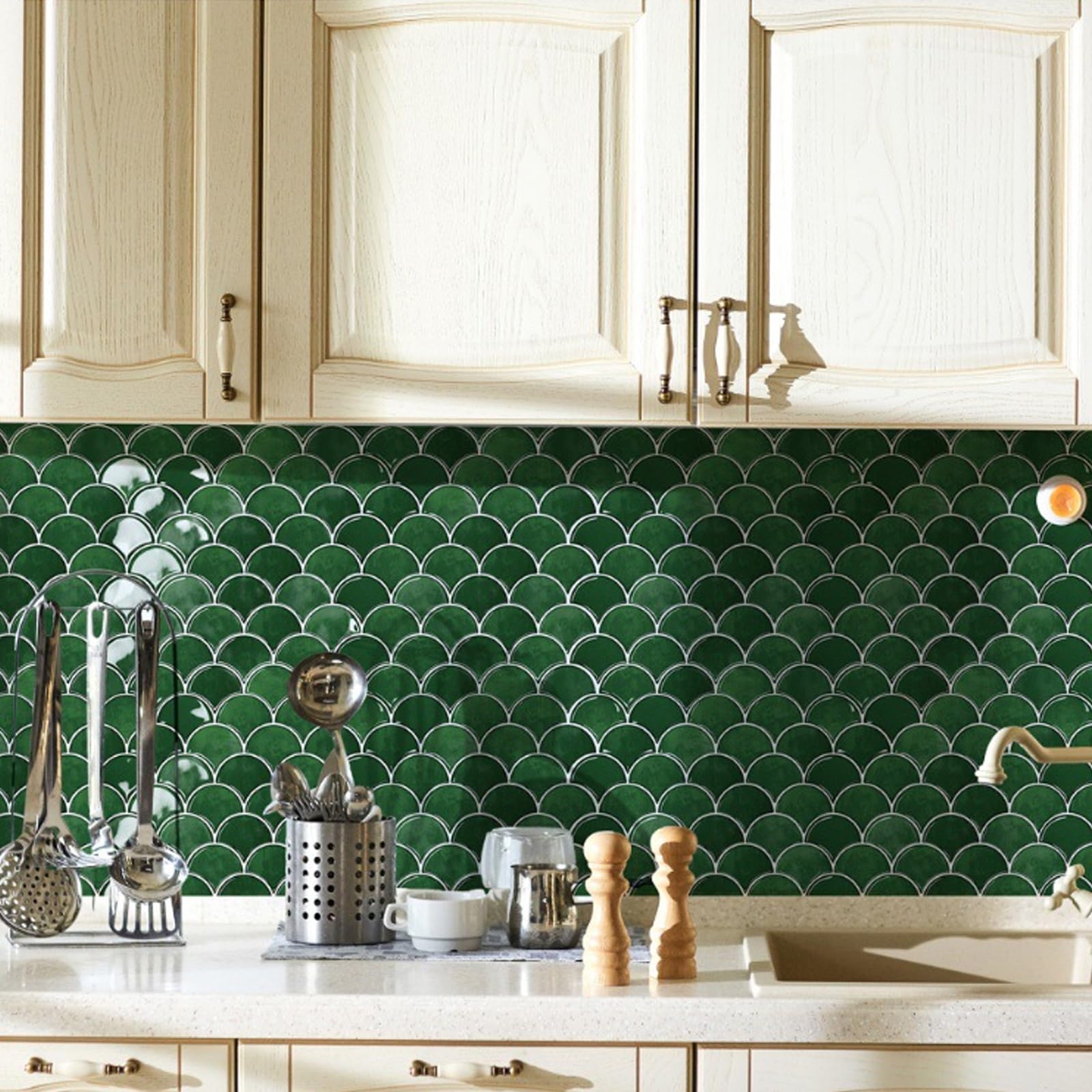 Faux Tile Backsplash