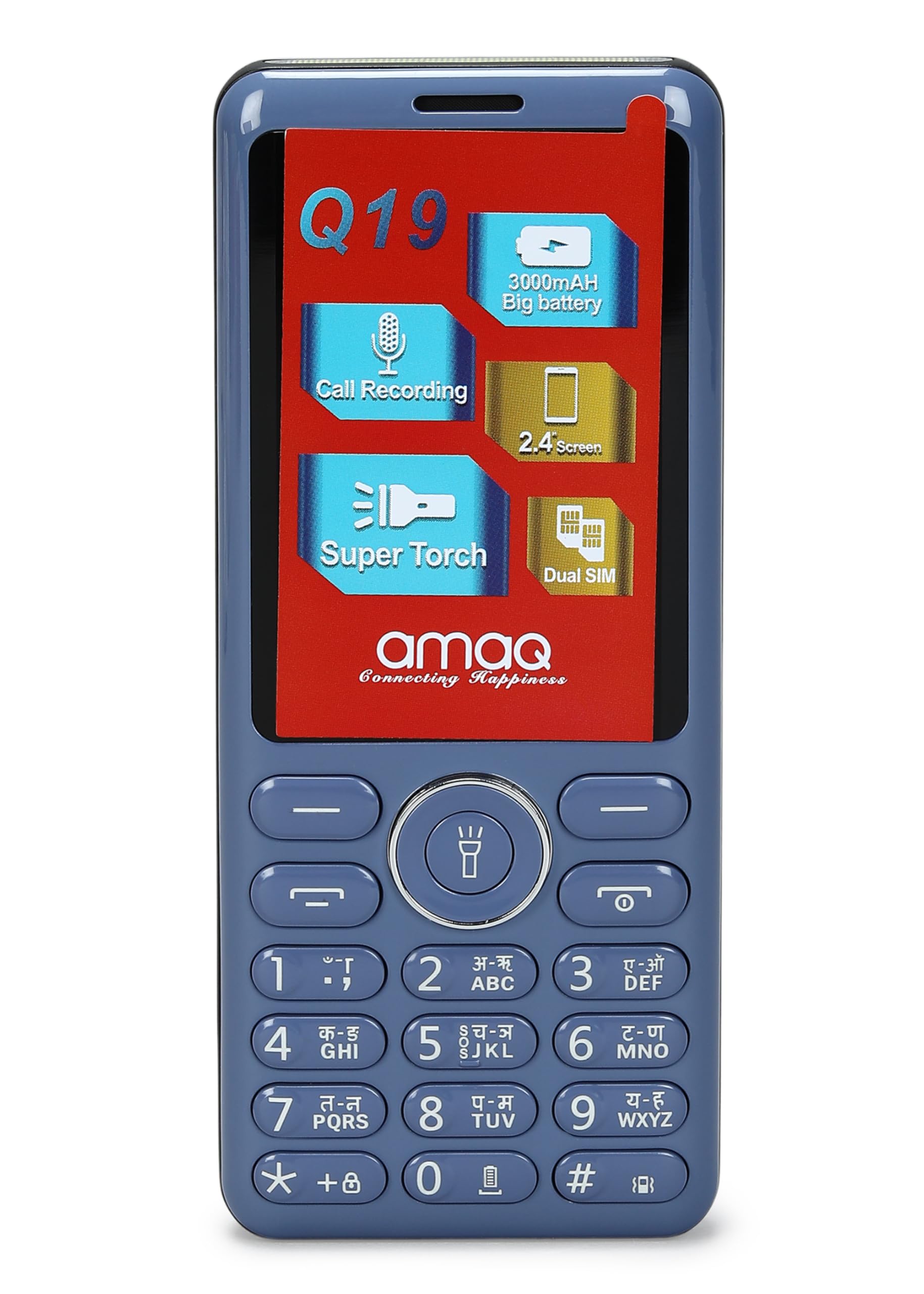 Amaq Q19 Dual SIM Mobile Phone, 2.4" Screen, 3000mAh Battery, Call ...