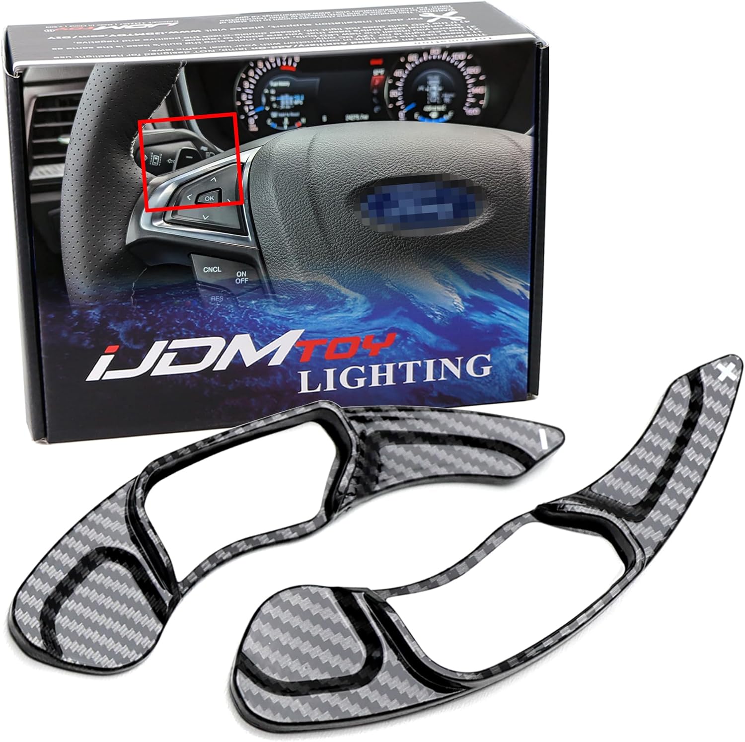 Amazon.com: iJDMTOY Twill-Weave Carbon Fiber Pattern Style Larger ...