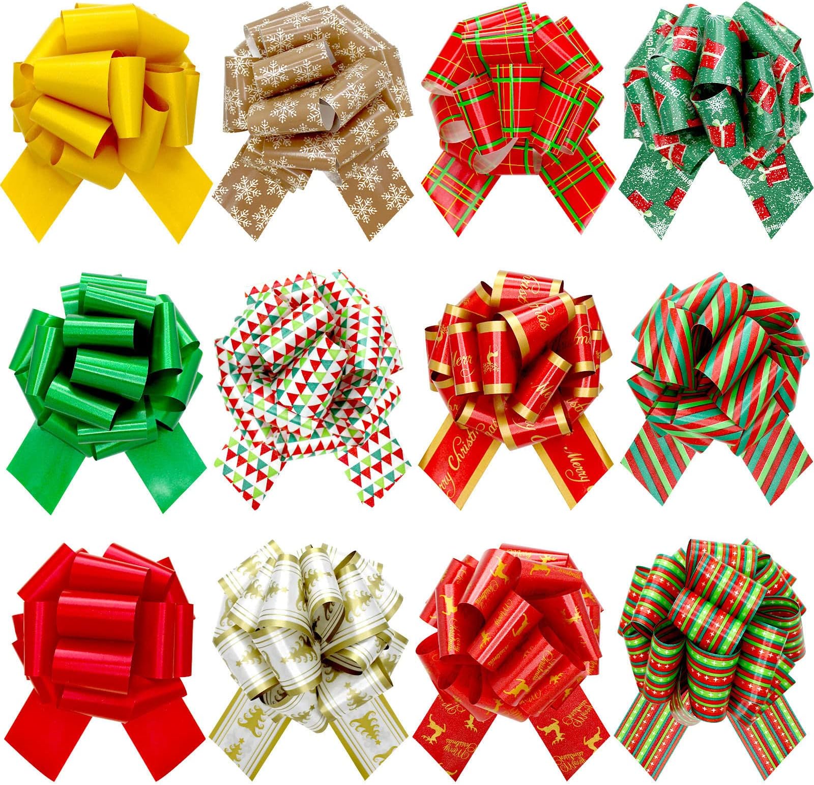 Amazon.com: Pack of 36 Self Adhesive Gift Bows in Assorted Colors, Peel ...