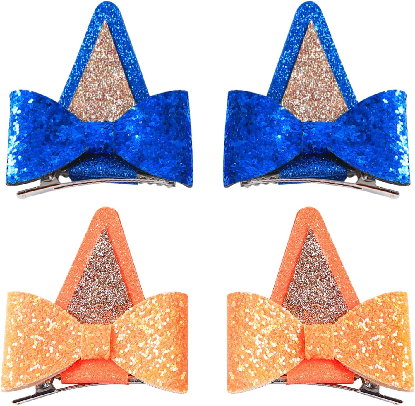 Amazon.com : IKUHRMO Blue Ears Hair Clips, 4 PCS Hair Pin Barrettes ...