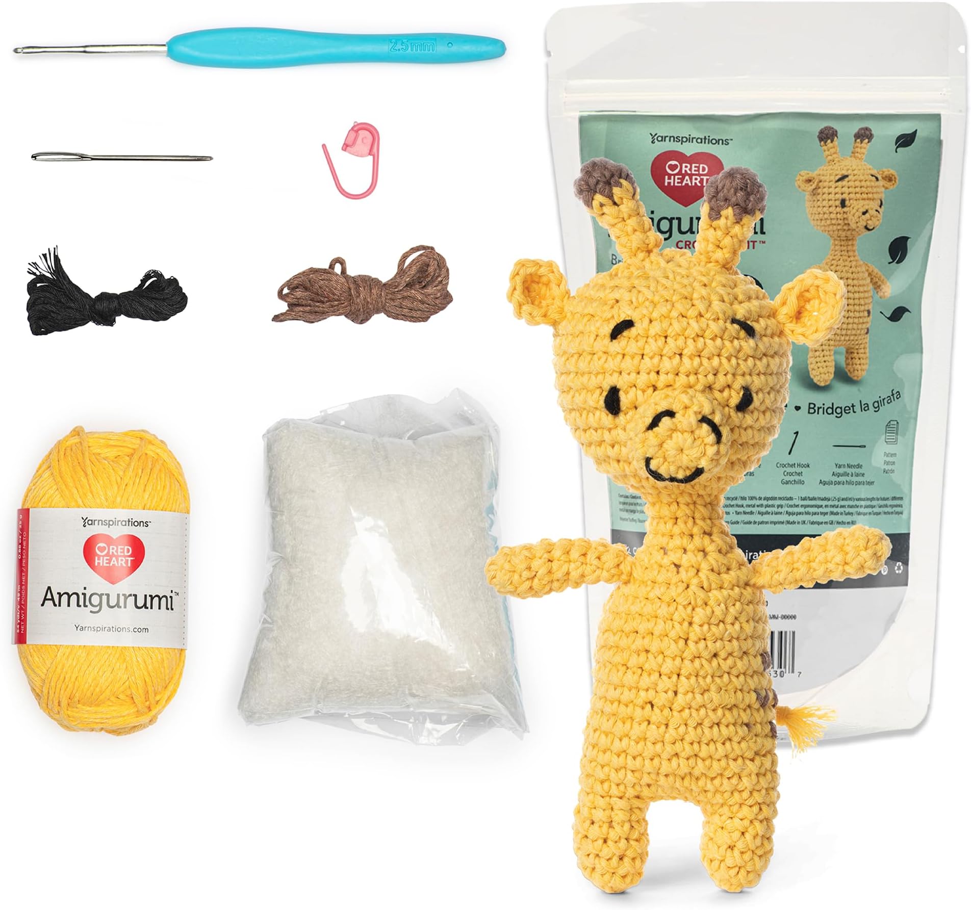 Amazon.com: WellieSTR Crochet Cute Giraffe DIY Craft Amigurumi Knitting ...