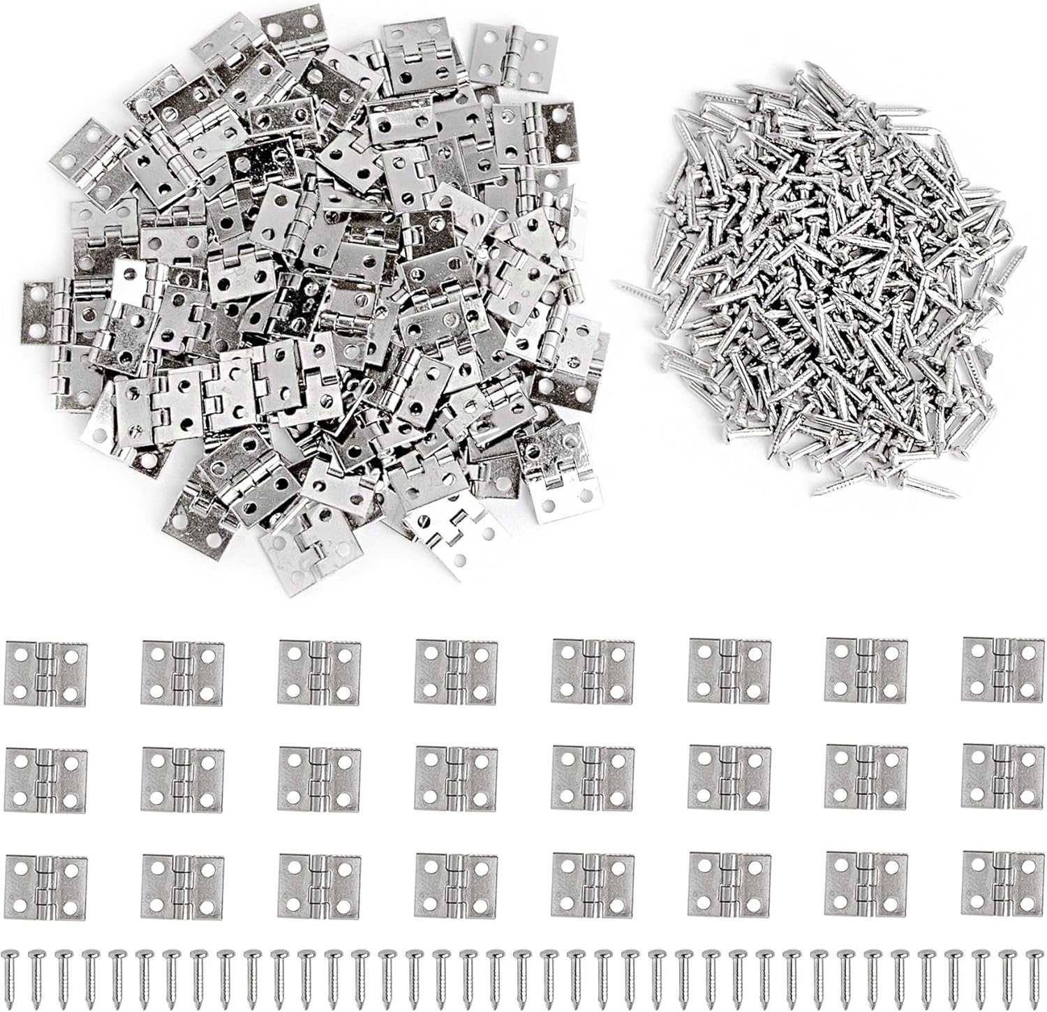 Amazon.com: AUEAR, 100 Pack Miniature Hinges Hardware Jewelry Box Tiny ...