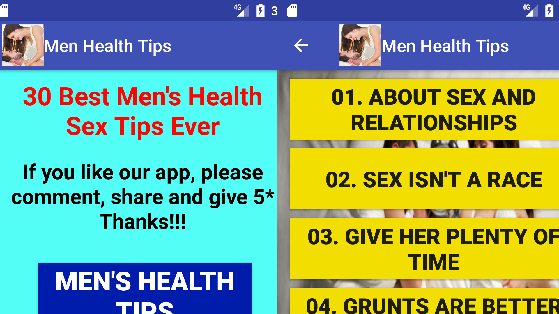 Man's Best Secret Health Tips for Ever - App on Amazon Appstore