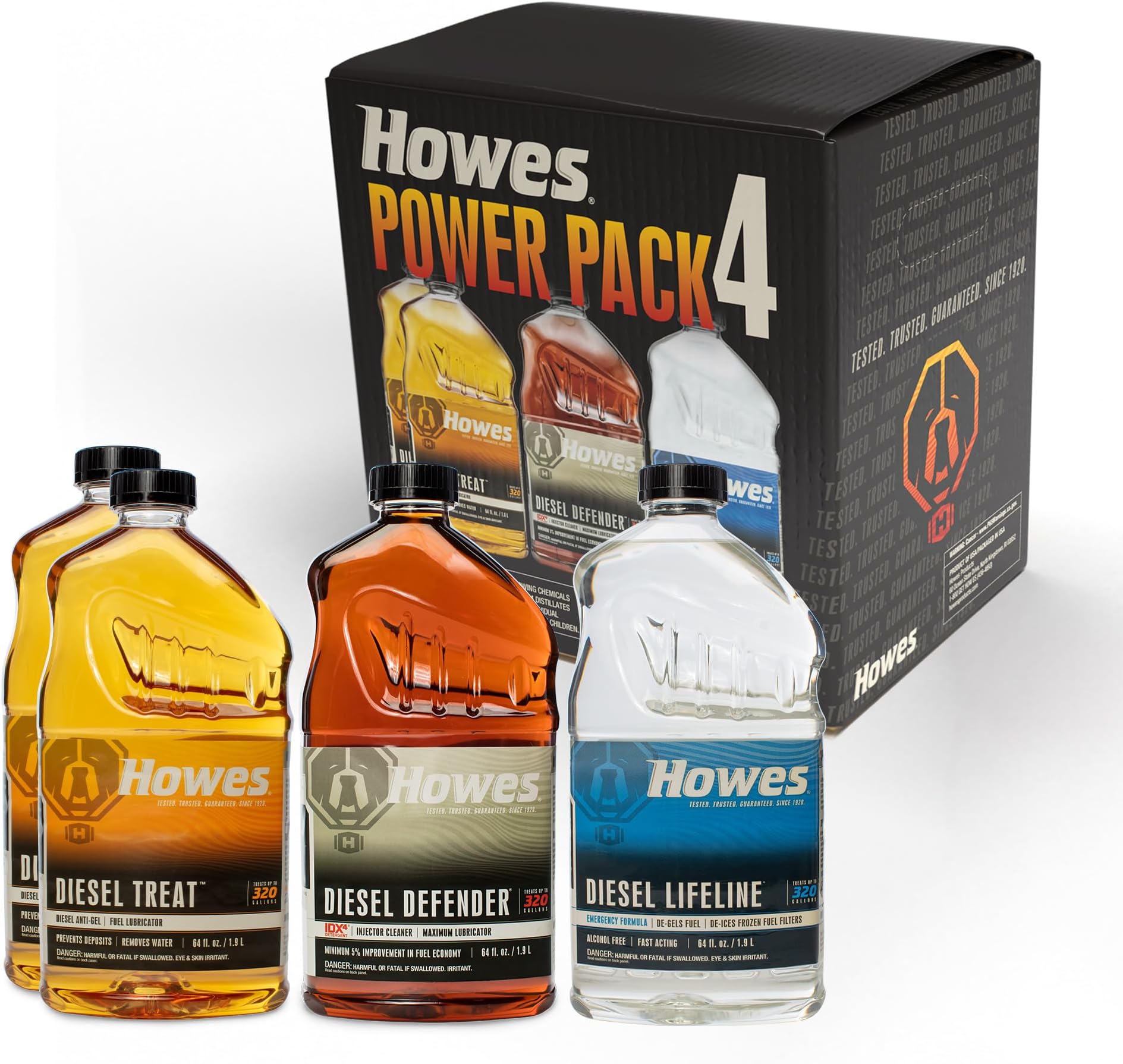 Amazon.com: Howes Power Pack 4 – Winter Prep Diesel Additives - One ...