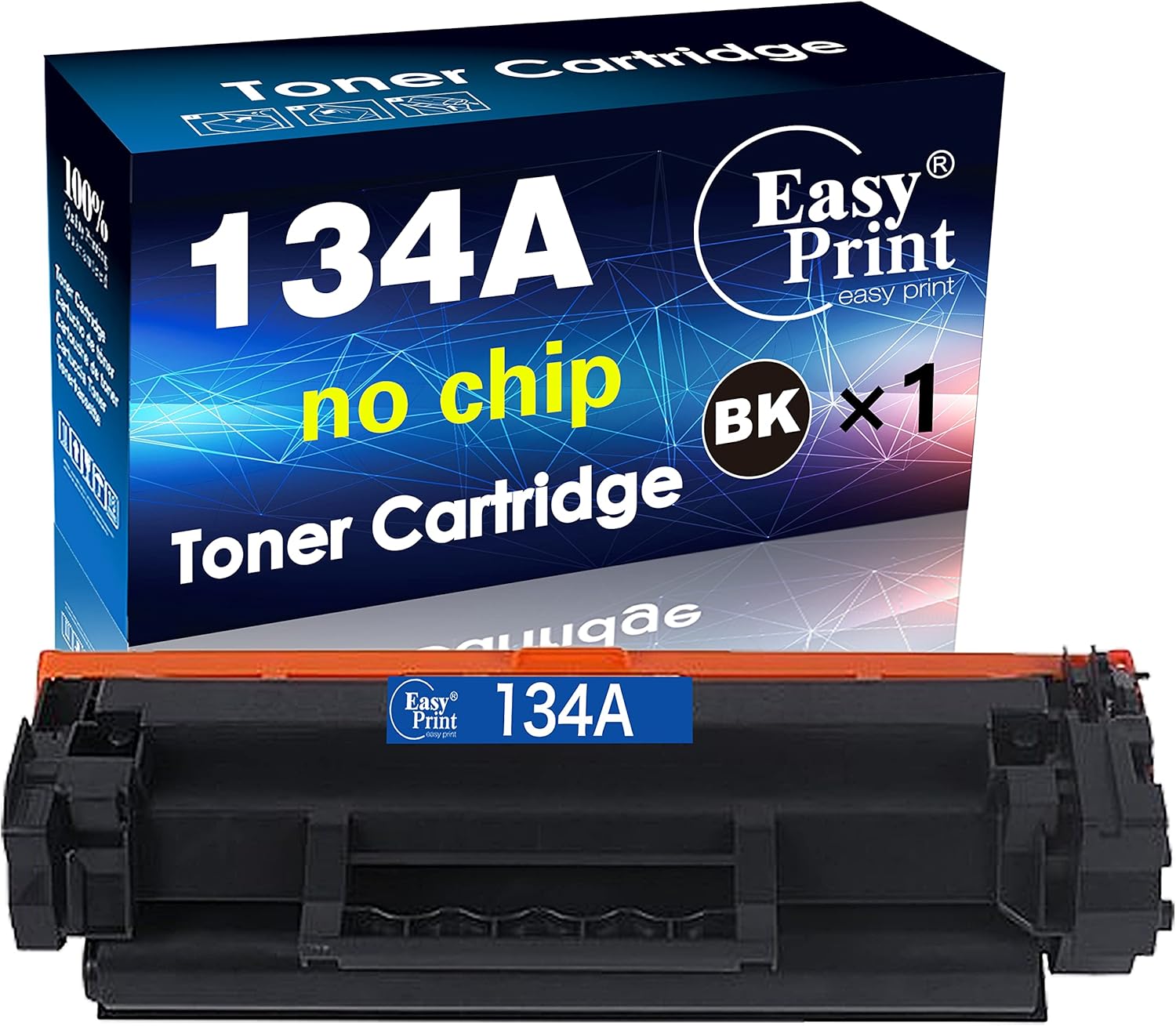 Amazon.com: EASYPRINT Single Black Pack Compatible Toner Cartridge 134A ...