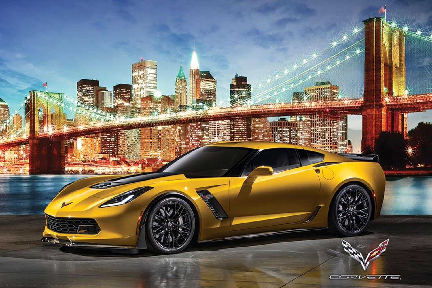 Amazon.com: AllPosters Wall Poster Chevrolet: Corvette- Z06 In New York ...