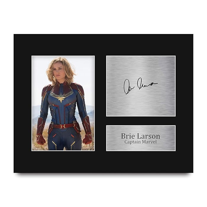 Buy HWC Trading Brie Larson Gift USL Signed Printed Autograph Captain ...