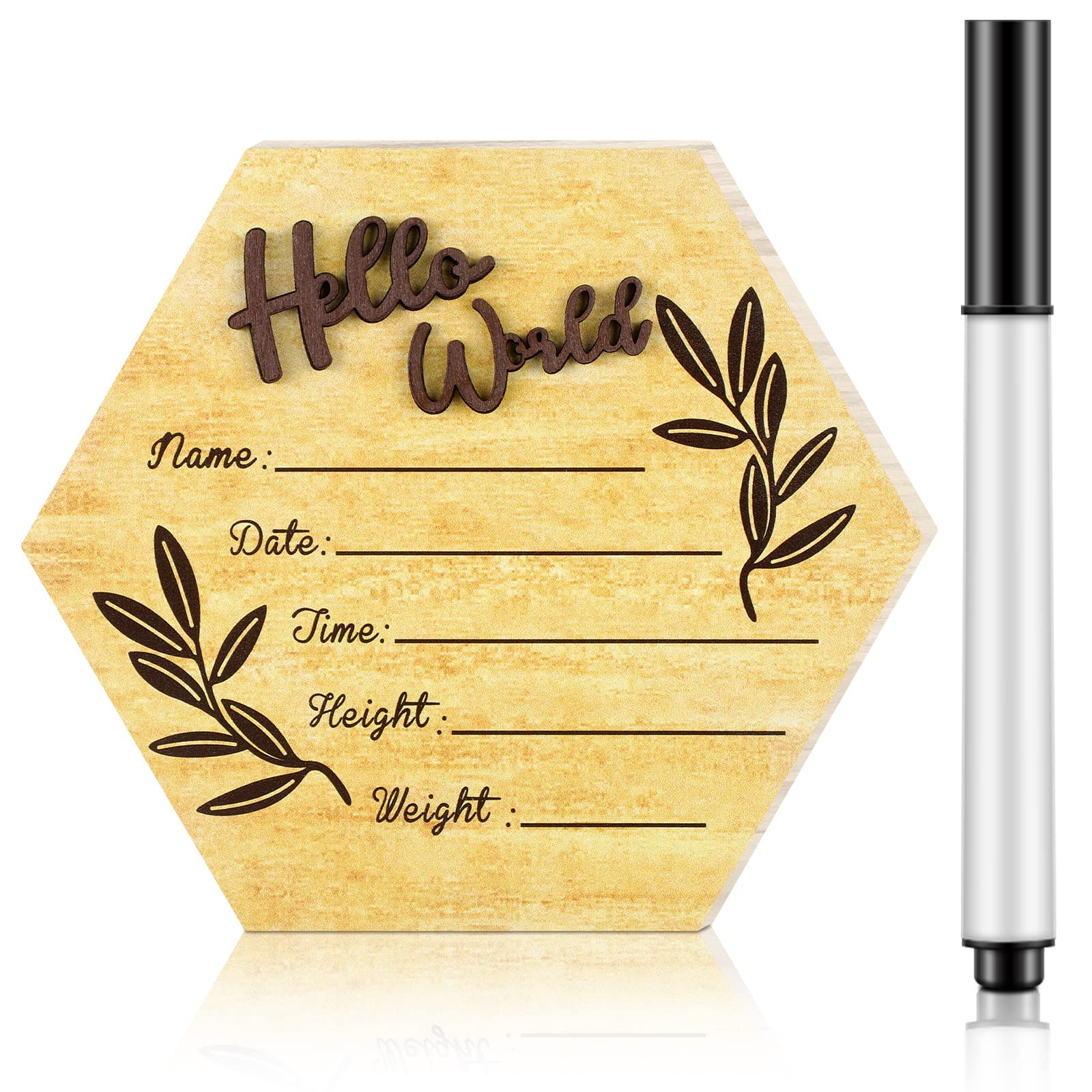 Snapklik.com : Baby Announcement Sign Wooden Newborn Announcement Sign ...