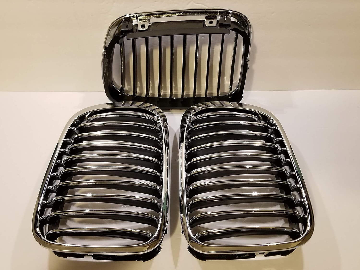 Amazon.com: Massive Auto Parts-PAIR-Hood Mounted Chrome Grille Frame ...