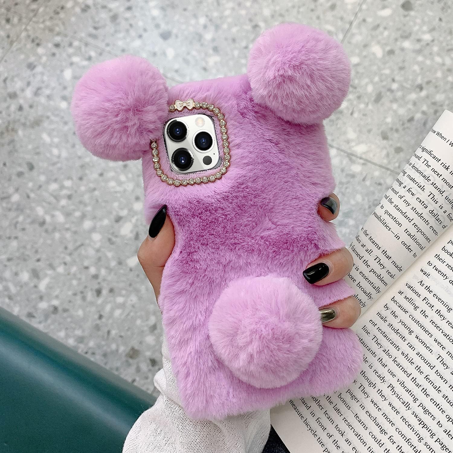 Amazon.com: LUVI Compatible with iPhone 15 Pro Max Case Cute Plush ...
