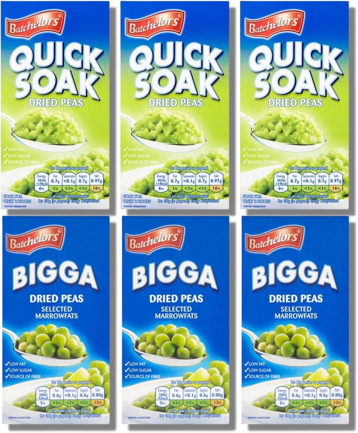 Dried Peas Bundle of Batchelors Bigga Dried Marrowfat Peas 250g and ...